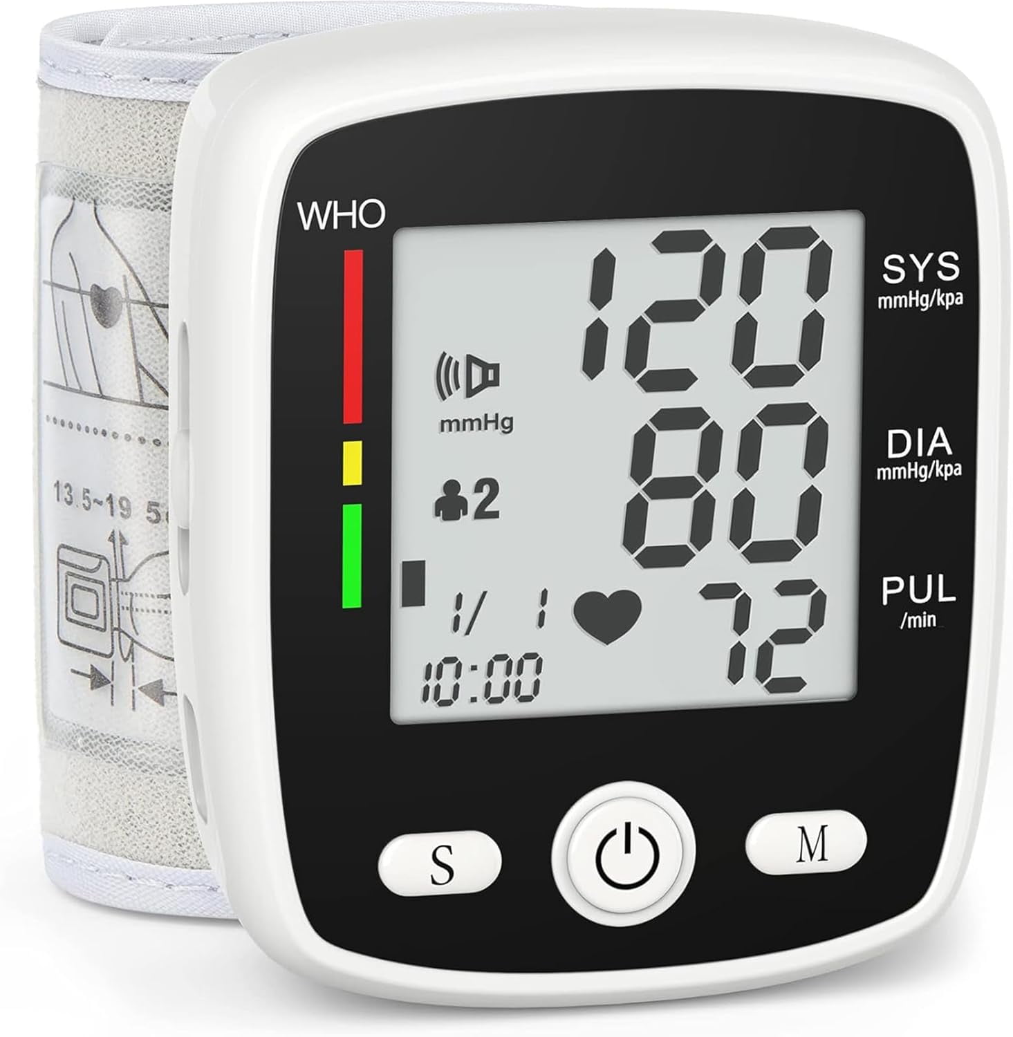 Blood Pressure Monitor Digital Wrist BP Machine Automatic BP Cuff with ...