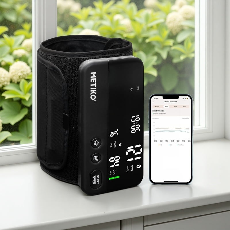 Blood Pressure Monitor for Home Use Upper Arm - Bluetooth BP Machine ...