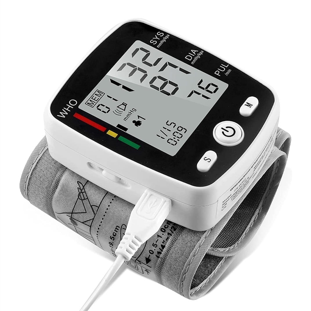 Blood Pressure Monitor, Wrist Blood Pressure Cuff Monitor with USB Charging, Automatic Digital ...