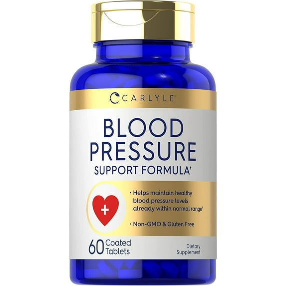 Carlyle Natural Formula Blood Pressure Support | 60 Vegetarian Tablets - Walmart.com