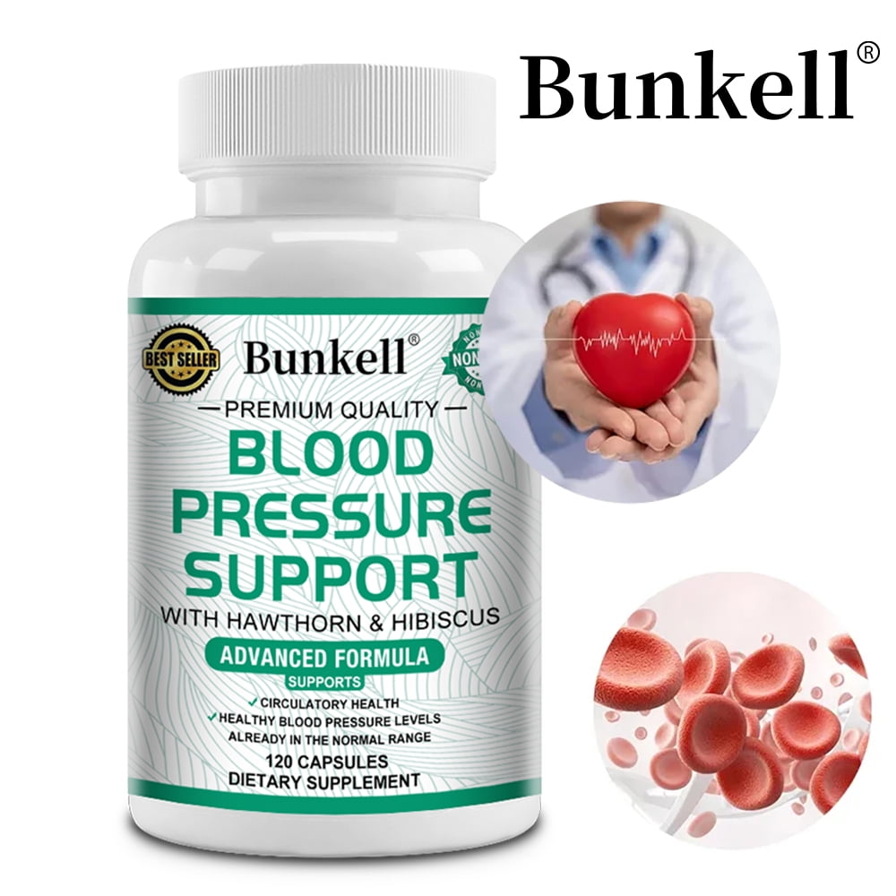 Blood Pressure Supplements with Hawthorn Berry, Hibiscus -w/Vitamin B12 ...