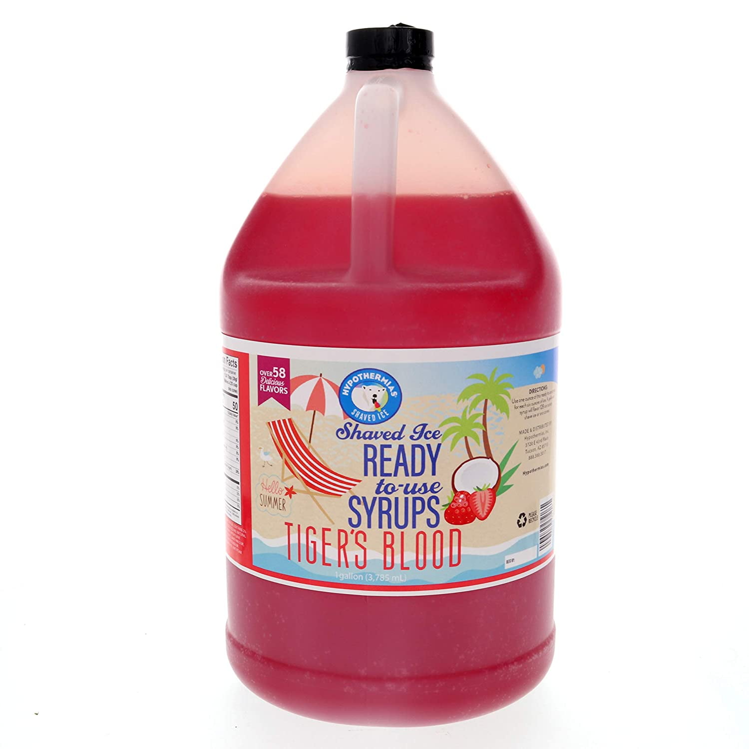 Blood Ready to Use Gallon (128 Fl. Oz) Hawaiian Snow Cone Flavors Syrup ...
