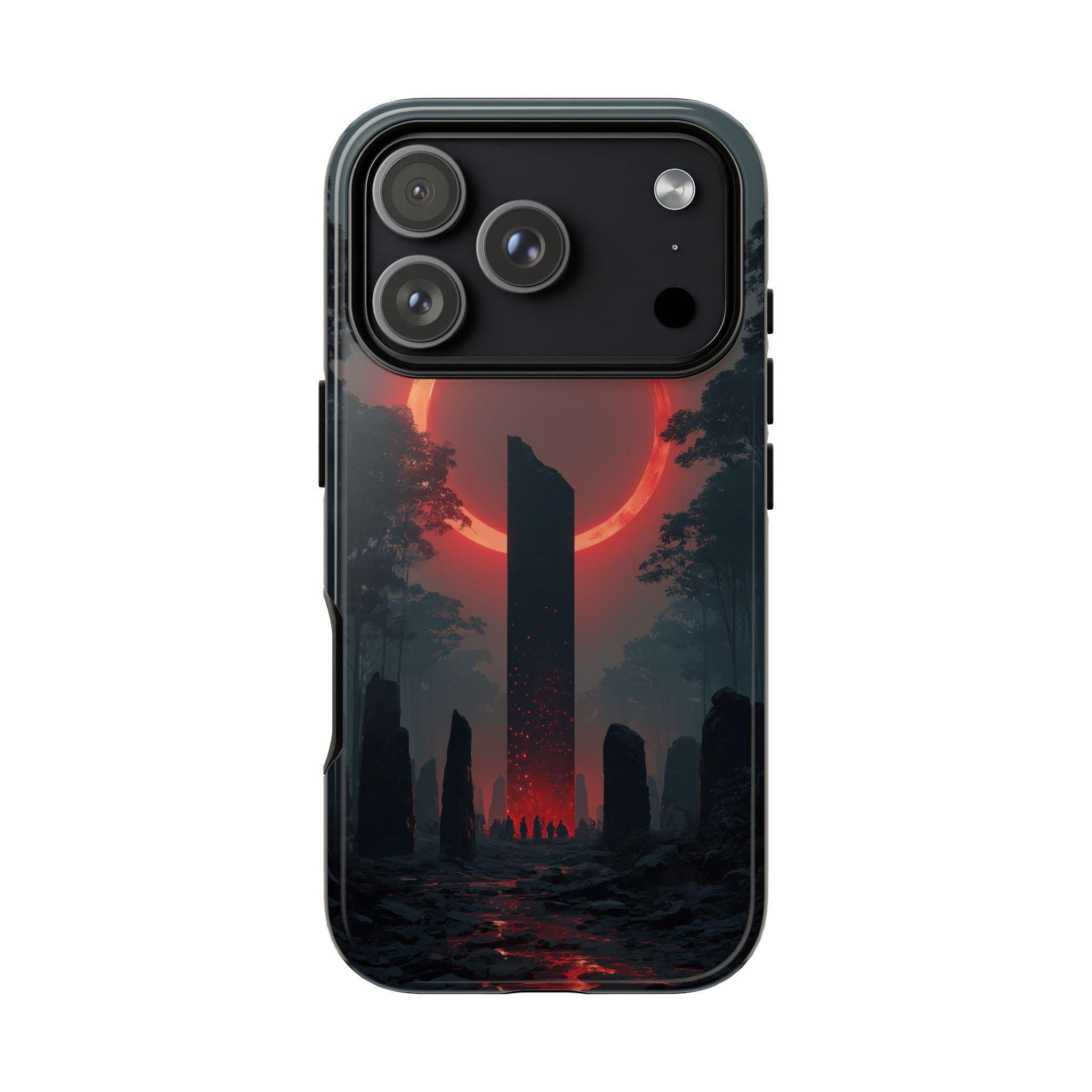 Blood Red Eclipse Runic Monolith Ancient Dark Sky Phone Case 17 16 15 ...
