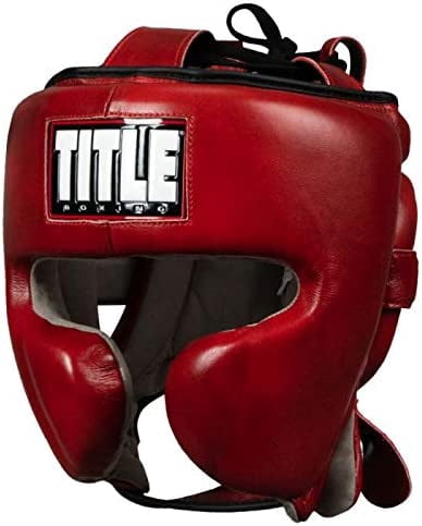 Blood Red Leather Sparring Headgear - MMA & Muay Thai Protection ...