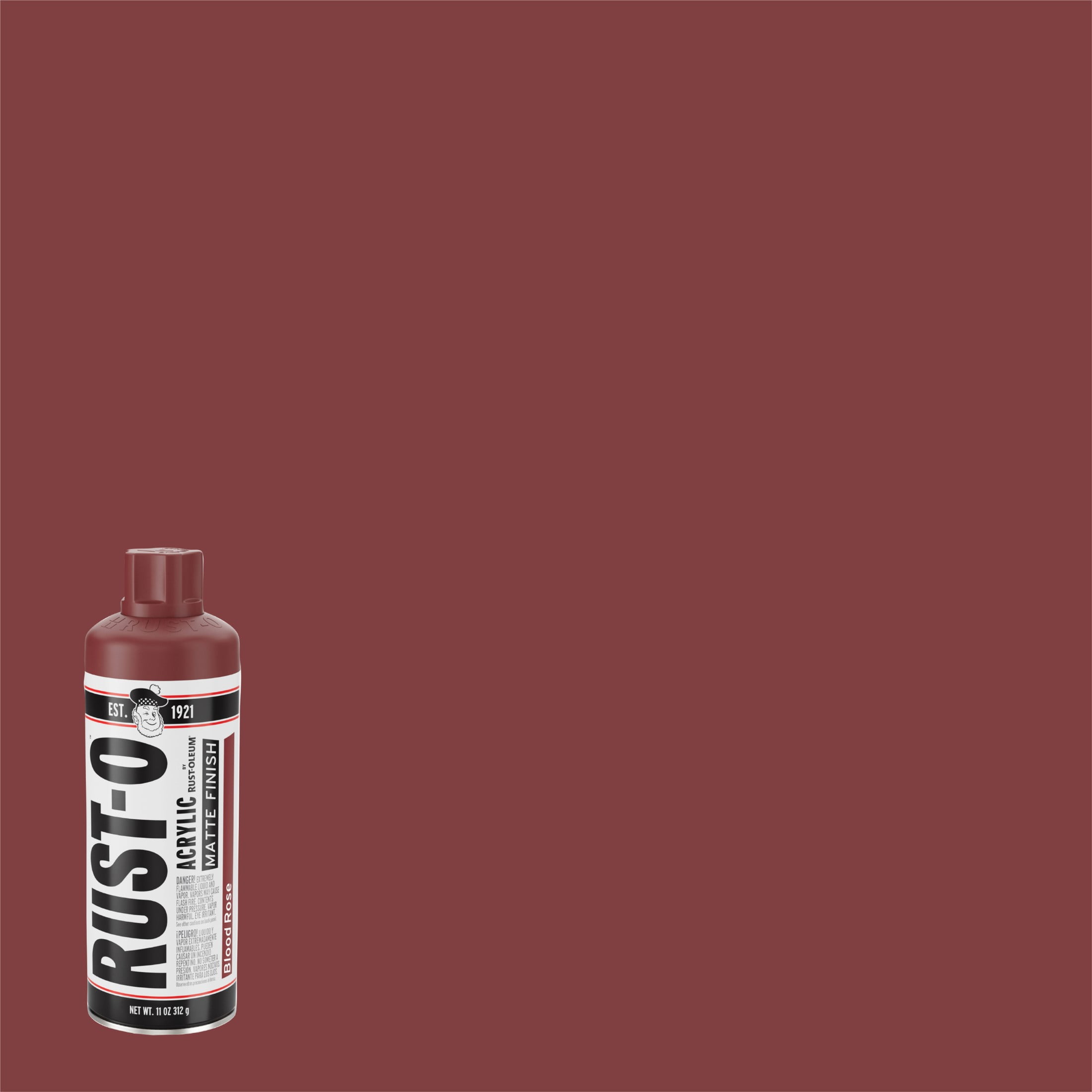 6 Pack, Blood Rose, Rust-Oleum Rust-O Acrylic Matte Spray Paint-392217 ...