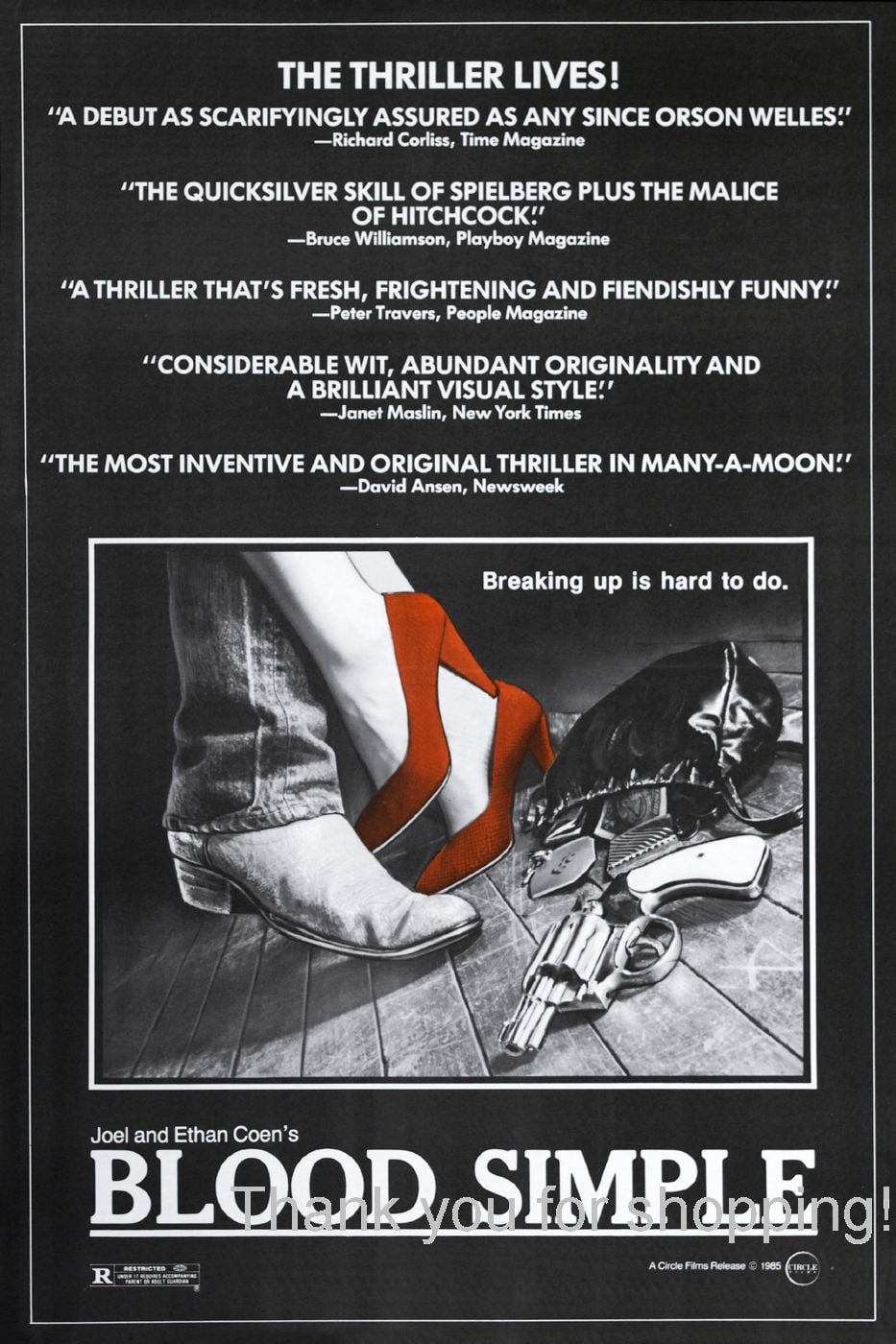 Blood Simple Movie Poster 16x24 16"x24" #M01 - Walmart.com
