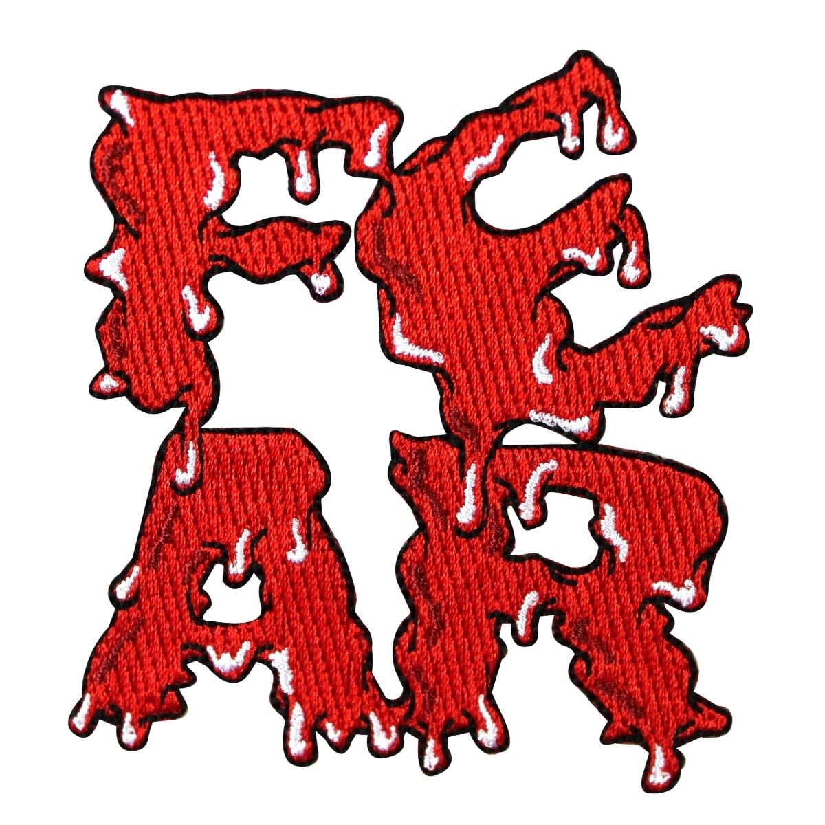 Blood Soaked FEAR Letters Patch Kreepsville Dark Horror Craft Iron-On ...