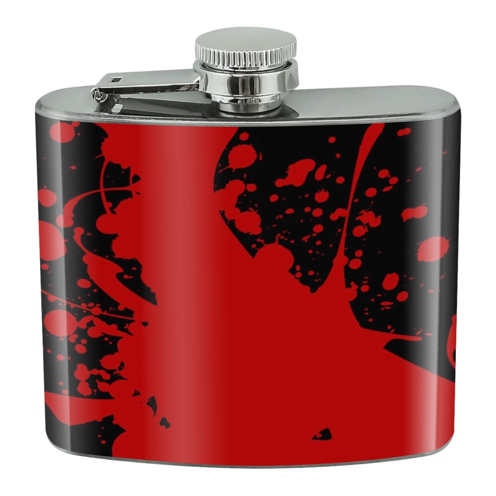 Blood Splatter Classic Horror Movie Halloween Stainless Steel 5oz Hip ...