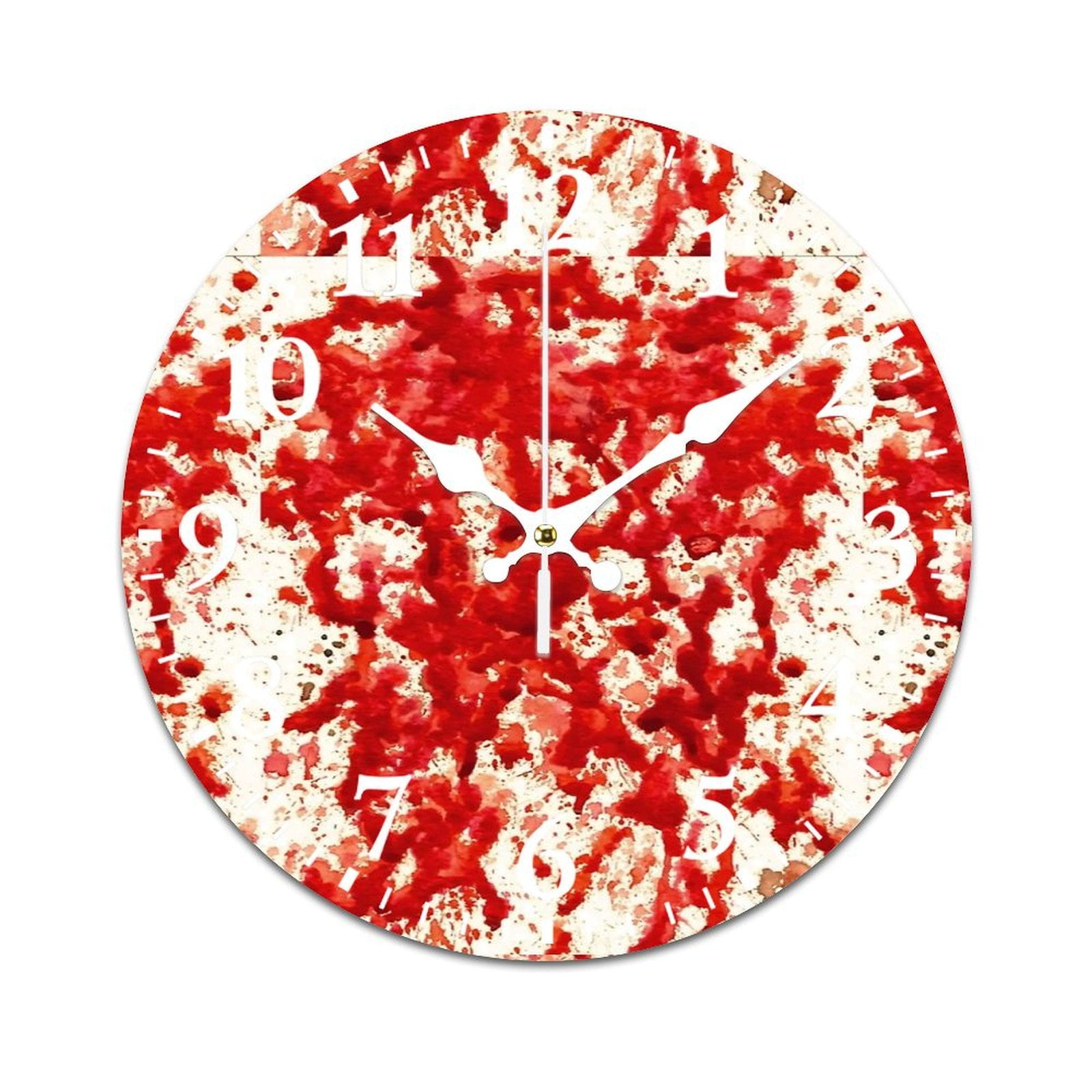 Blood Splatter Graphic Wall Clock Modern Design Clocks Wall Hanging ...