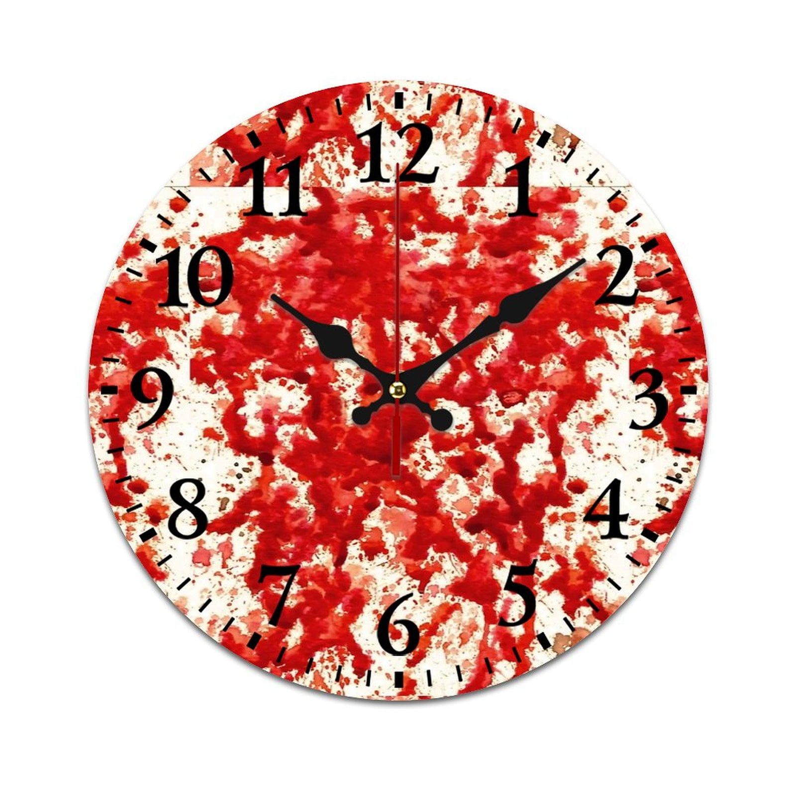 Blood Splatter Graphic Wall Clock Modern Design Clocks Wall Hanging ...