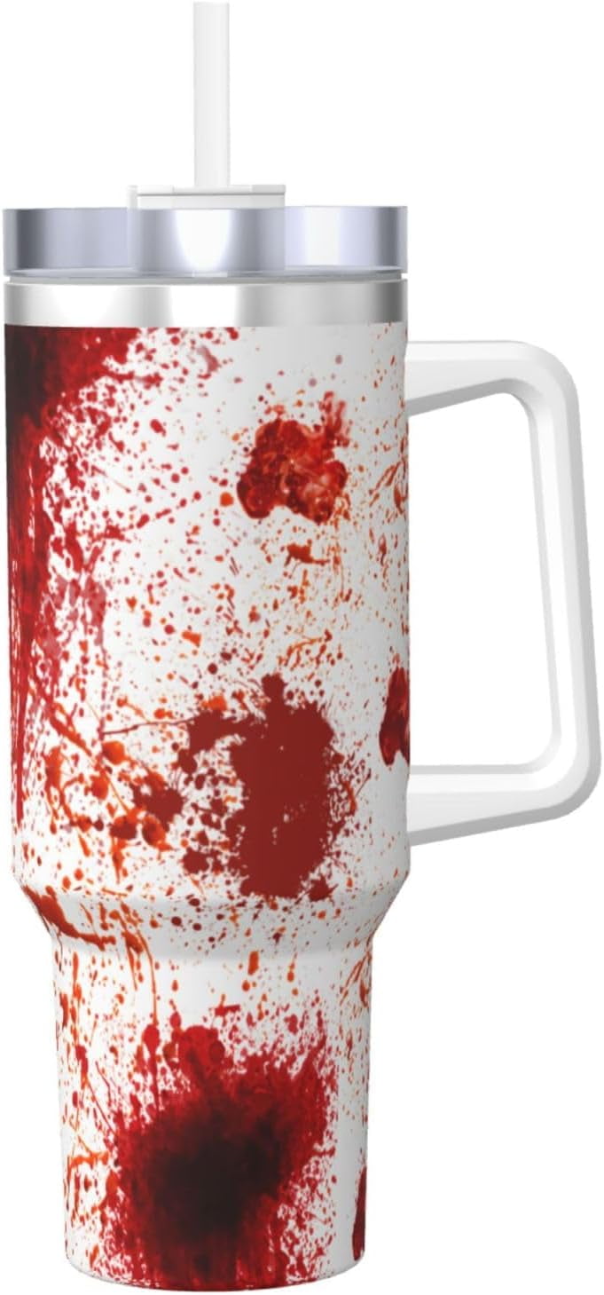 Blood Splatter Horror 40 Oz Tumbler Stainless Steel Vacuum Insulated ...