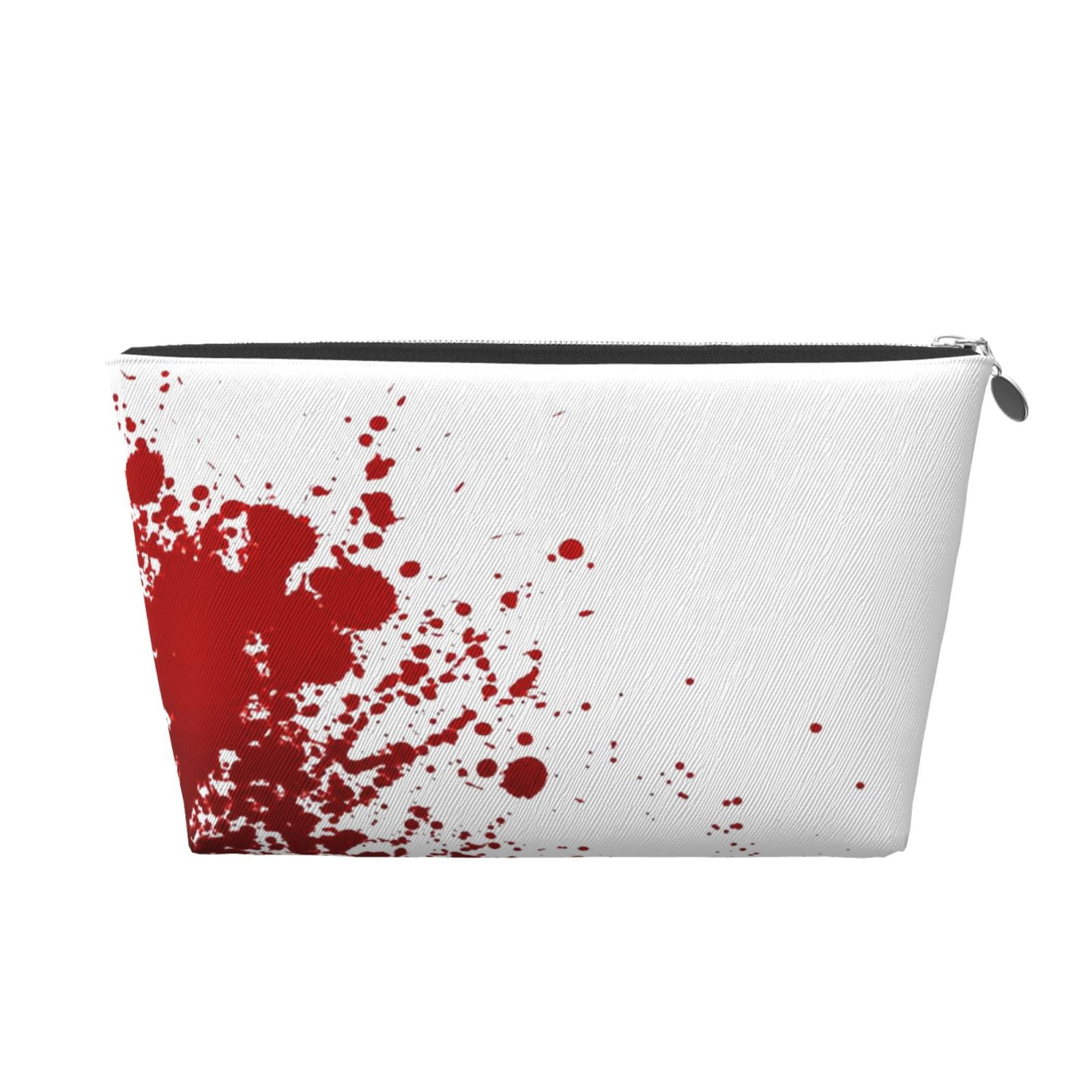 Blood Splatter Purse Organizer Handbags Totes Leather Zipper Printing ...