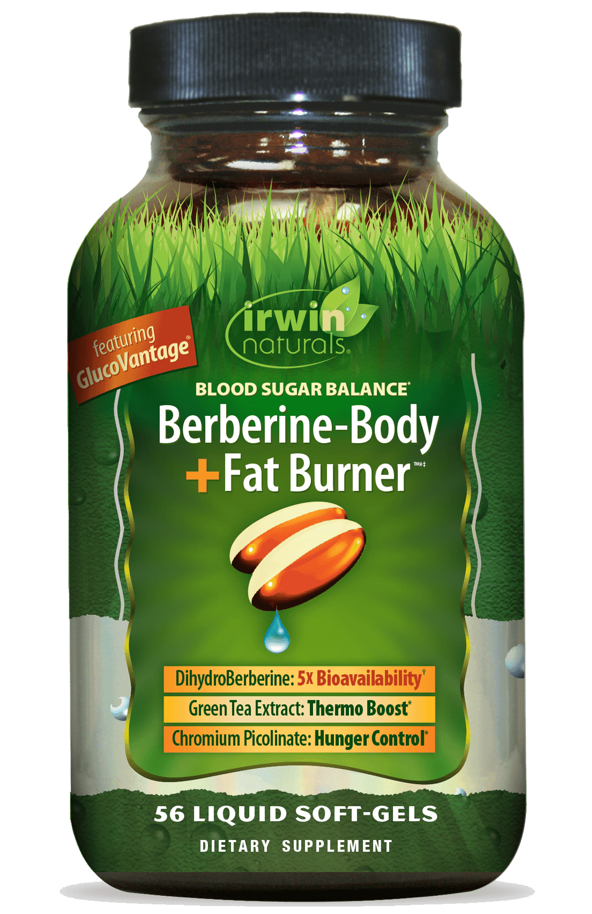 Irwin Naturals Blood Sugar Balance Berberine-Body + Fat Burner, 56 ...