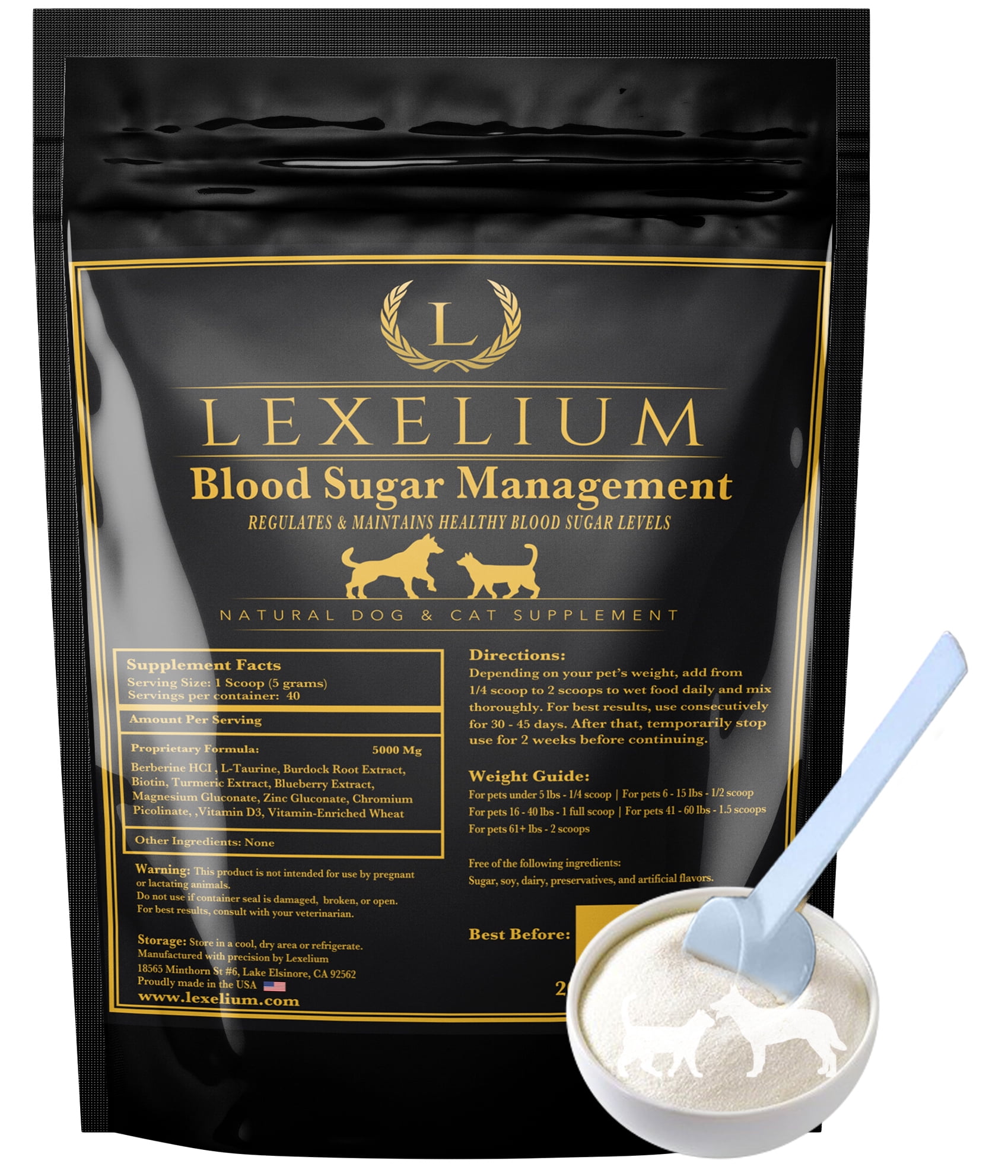 Blood Sugar Management for Dogs and Cats by Lexelium - Walmart.com