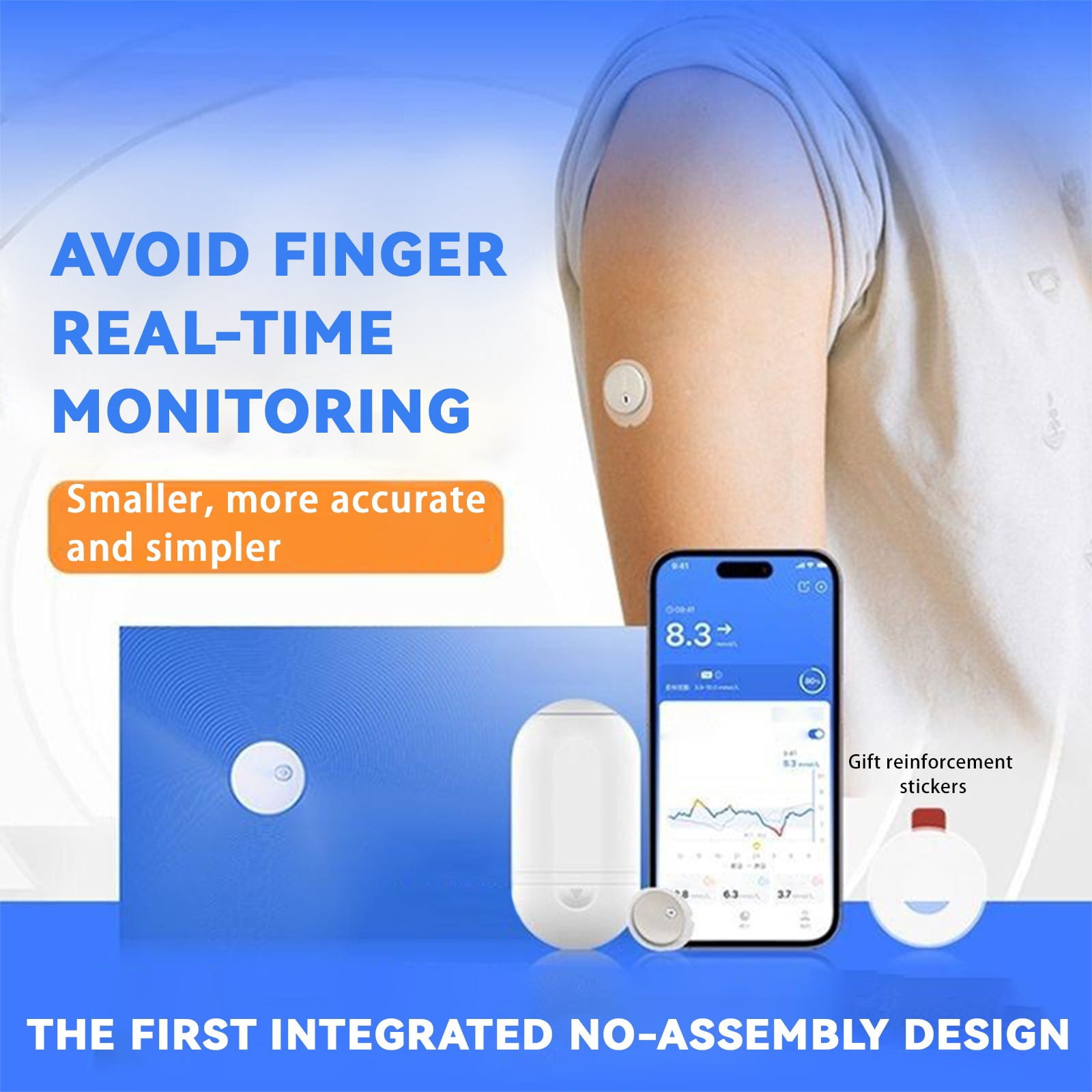 Blood Sugar Monitor 2025 Continuous Glucose Monitor Glucose Monitor No ...