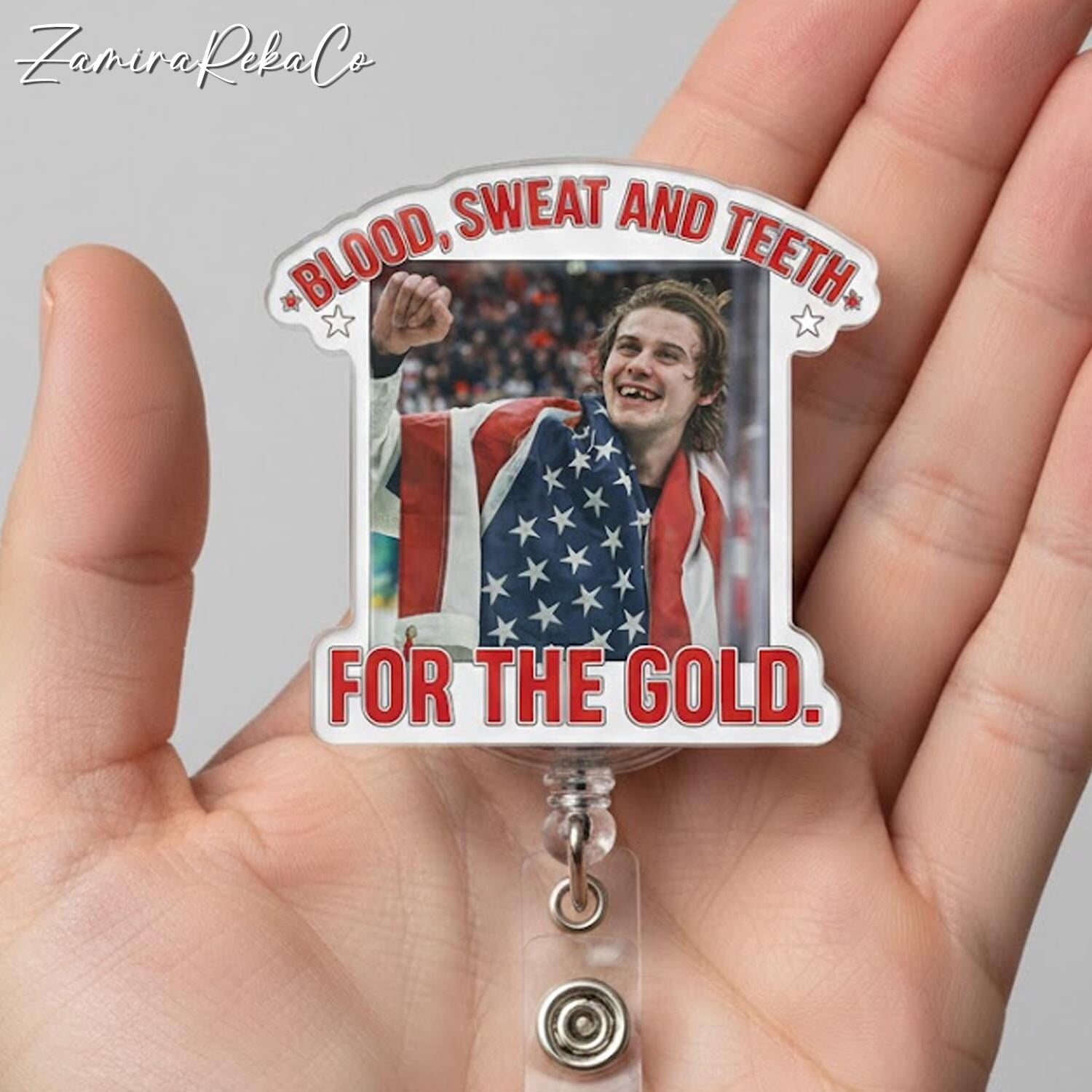 Blood Sweat And Teeth For The Gold USA Hockey 2026 Golden Goal Badge ...