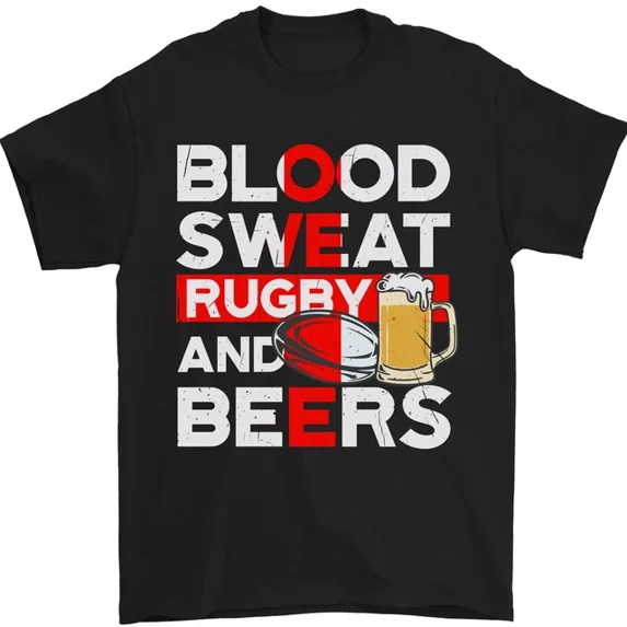 Blood Sweat Rugby And Beers England Mens Womens S-5XL T-Shirt - Walmart.com