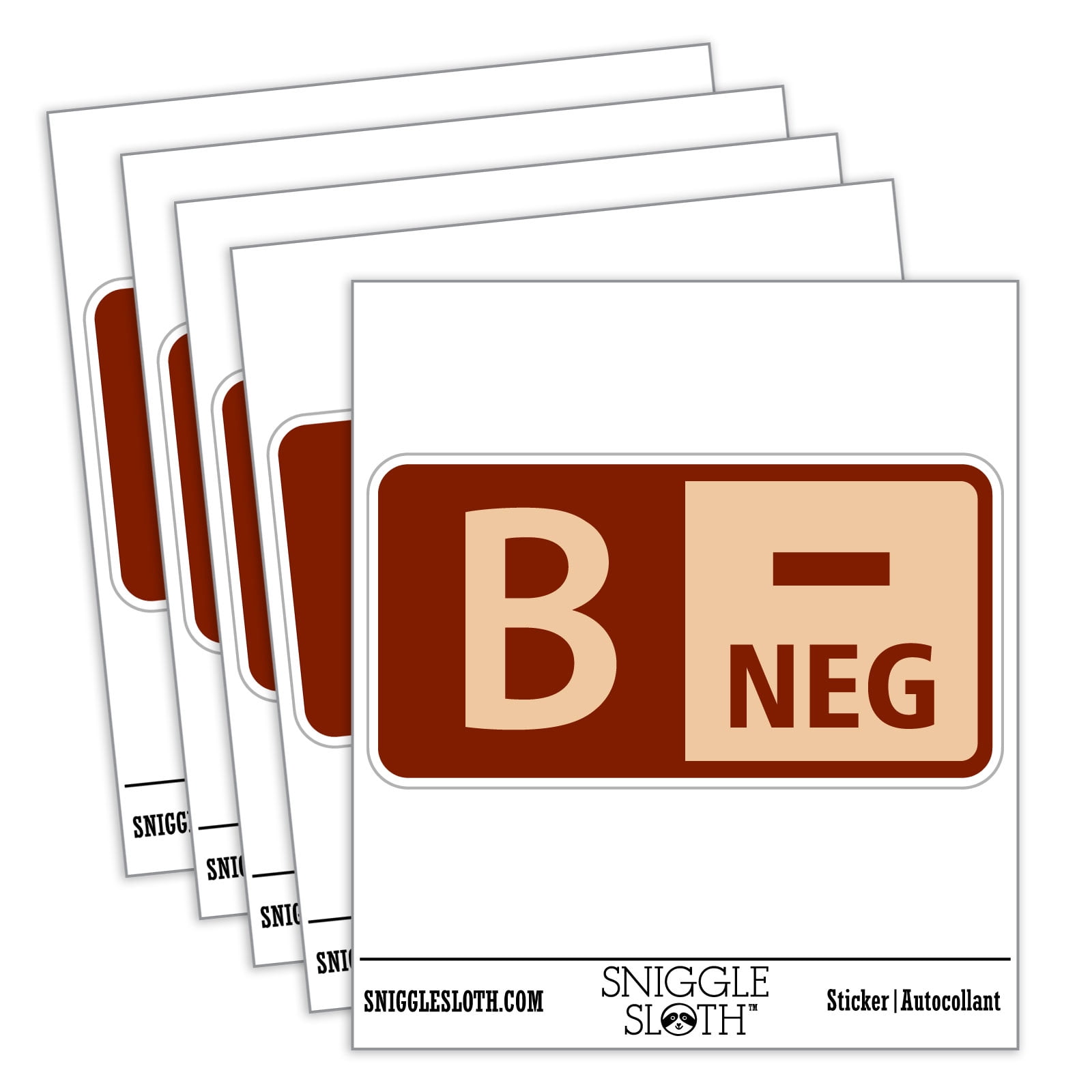 Blood Type B Negative Medical Emergency Car Window Bumper Water Bottle ...