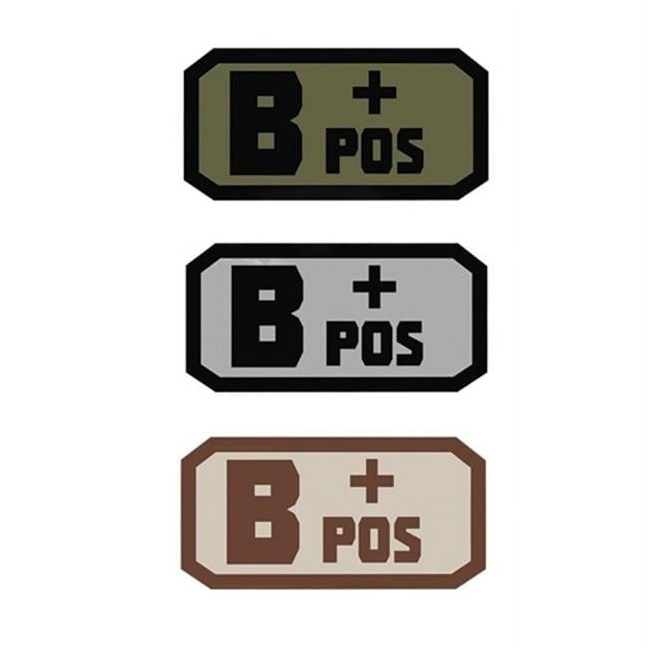 Blood Type B Plus Patch - Coyote - Walmart.com