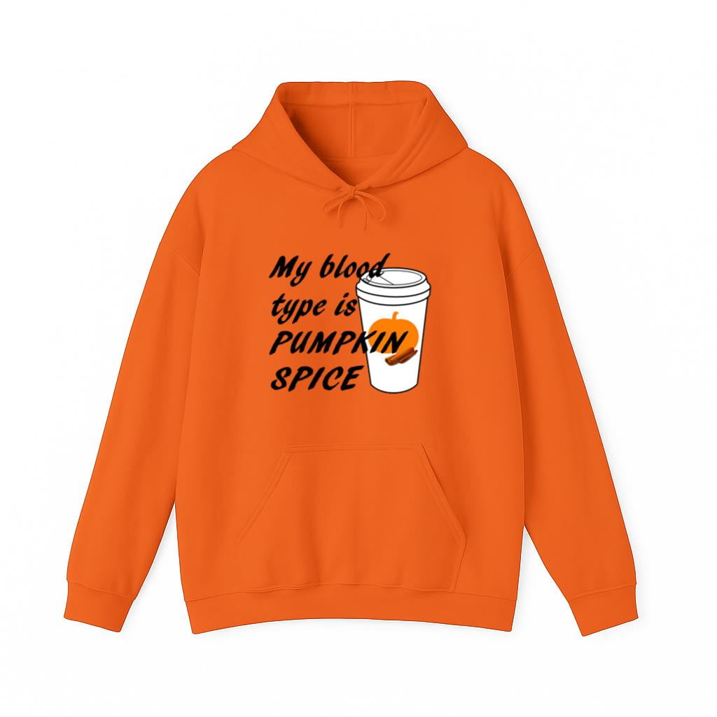 Blood Type Is Pumpkin Spice Funny Fall Coffee Lover Themed Graphic ...