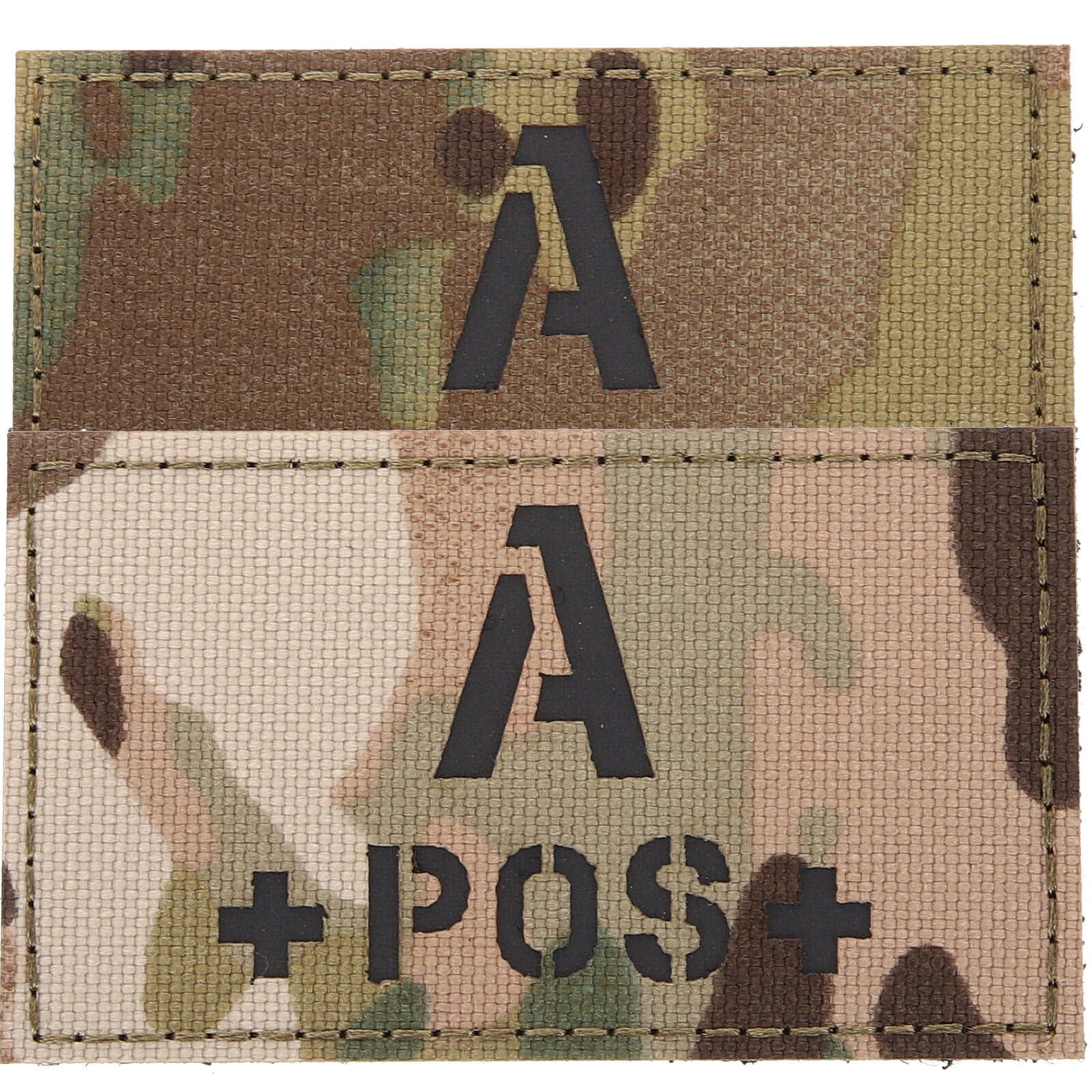 Blood Type Patch Badges A B Hook Clothing Patches Positive Camouflage ...