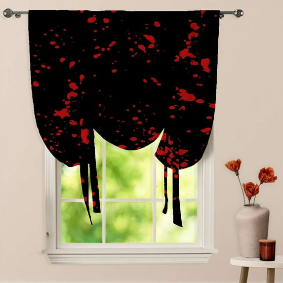 Blood Window Curtain for Living Room Roman Curtain Kitchen Tie-up ...