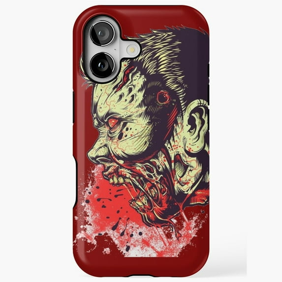 Blood Zombie Creepy Horror Red Grunge Graphic Art iPhone Case 17 11 12 ...