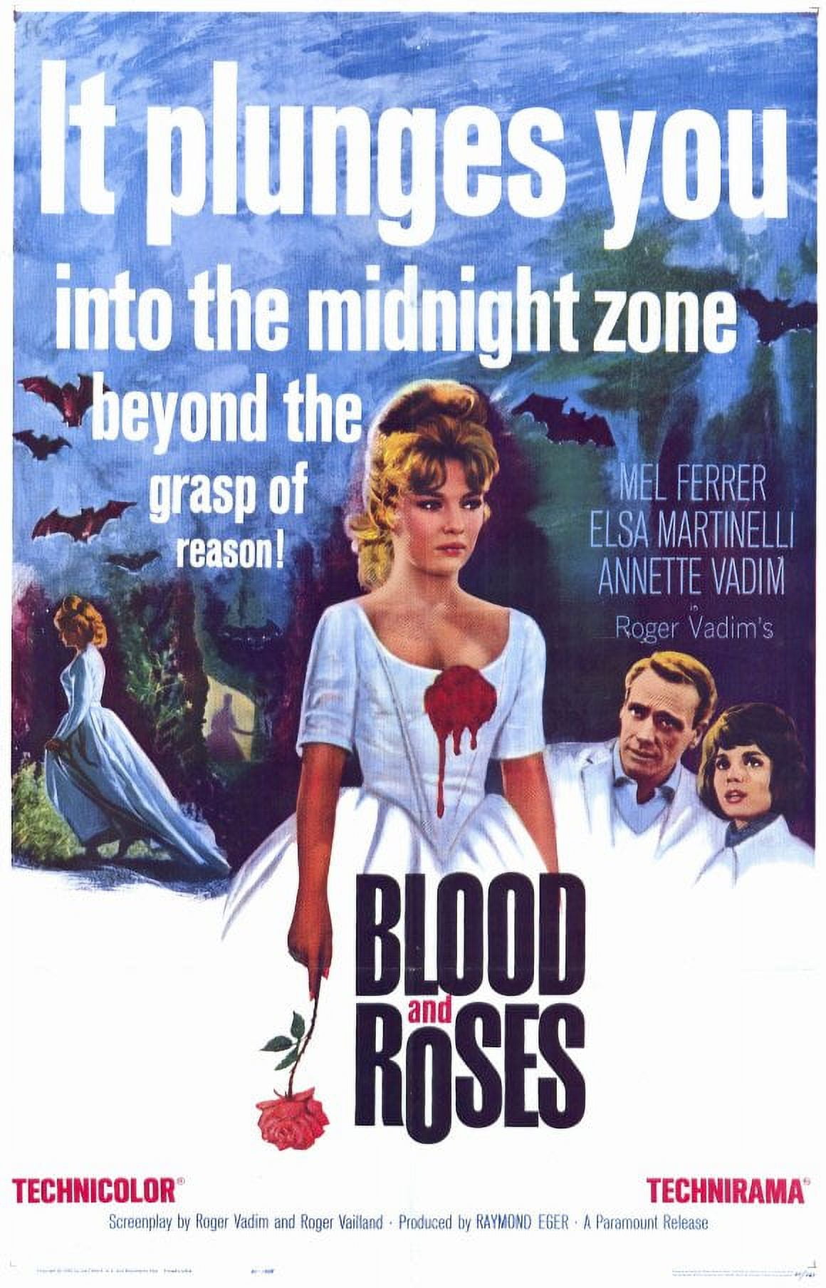 Blood and Roses - movie POSTER (Style B) (11" x 17") (1961) - Walmart.com