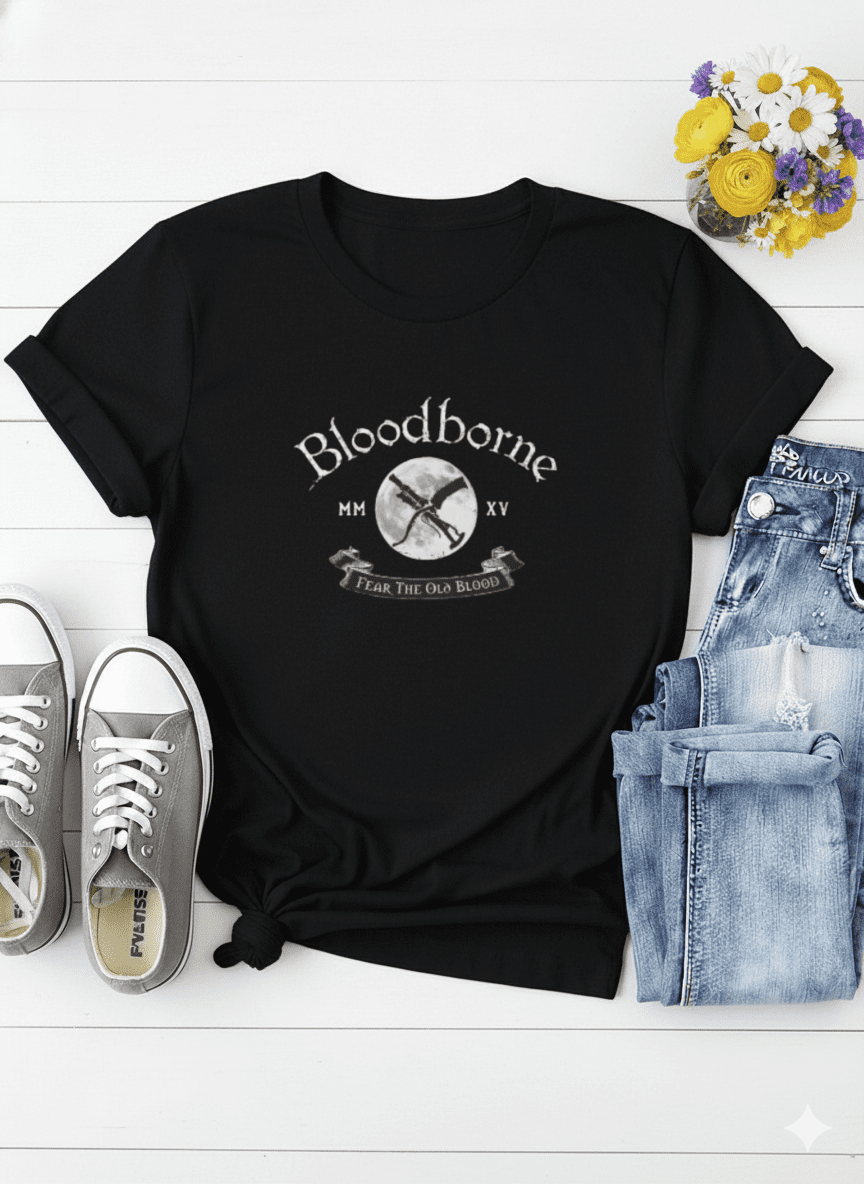 Bloodborne Crest Gothic Fantasy Hunter Emblem Art Unisex T-Shirt up to ...