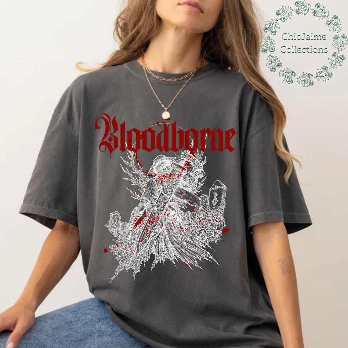 Bloodborne Inspired T-Shirt, Unisex Metal Style, Metal Band shirt ...