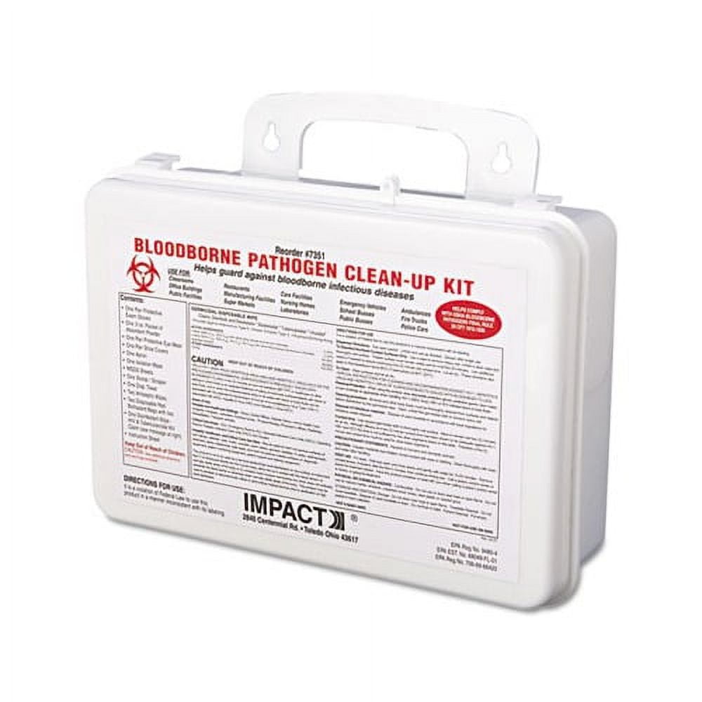 OSHA Compliant Bloodborne Pathogen Cleanup Kit with First Aid Mask ...