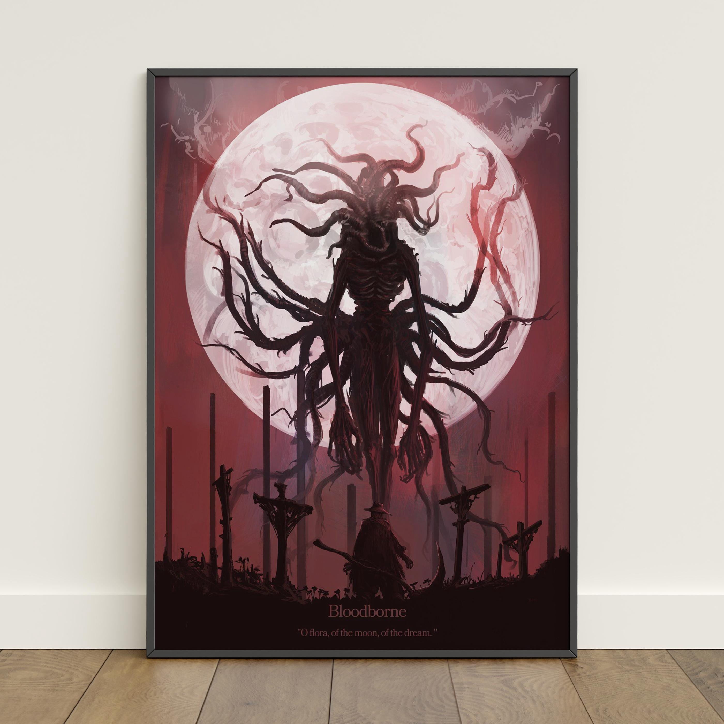 Bloodborne Poster, Hunter Wall Art, Game Vintage Style Wall Decor ...