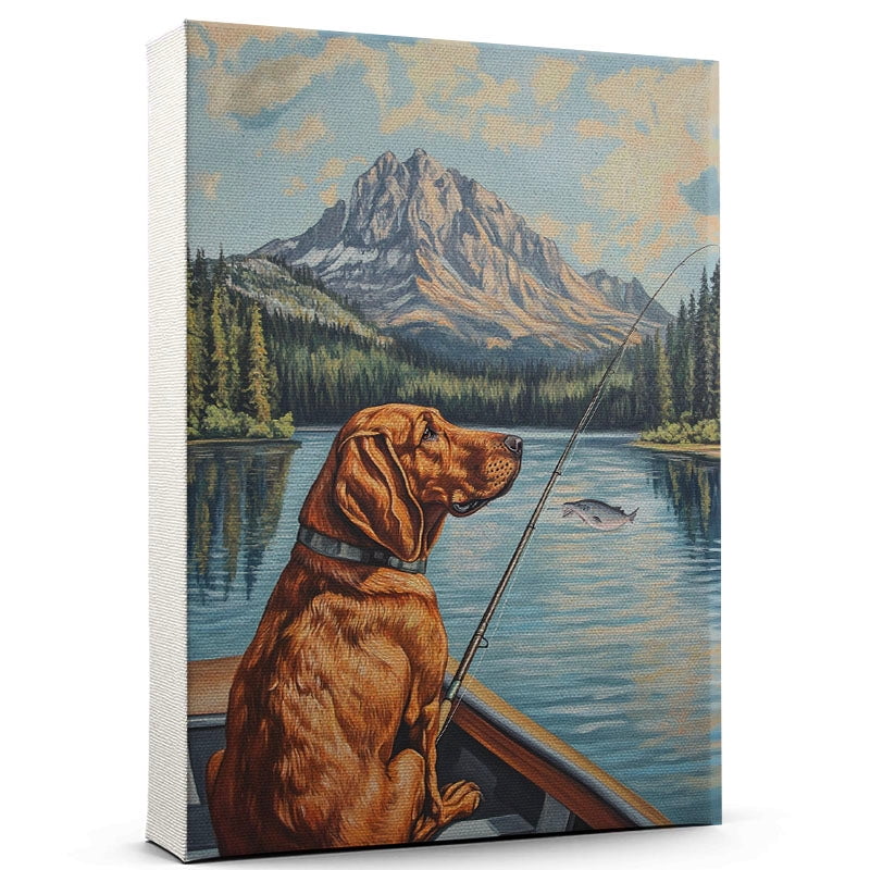Bloodhound Dog Canvas Fishing Canvas – Funny Bloodhound Dog Team Player ...