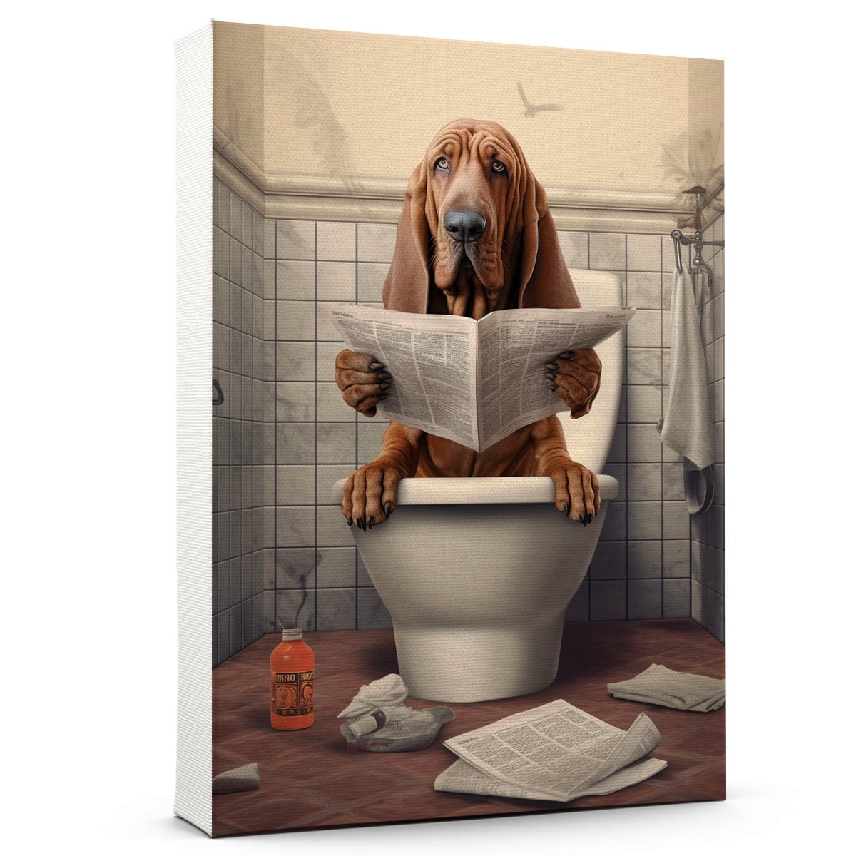 Bloodhound Dog Canvas Wall Art for Bedroom Living Room Home Decor,Funny ...