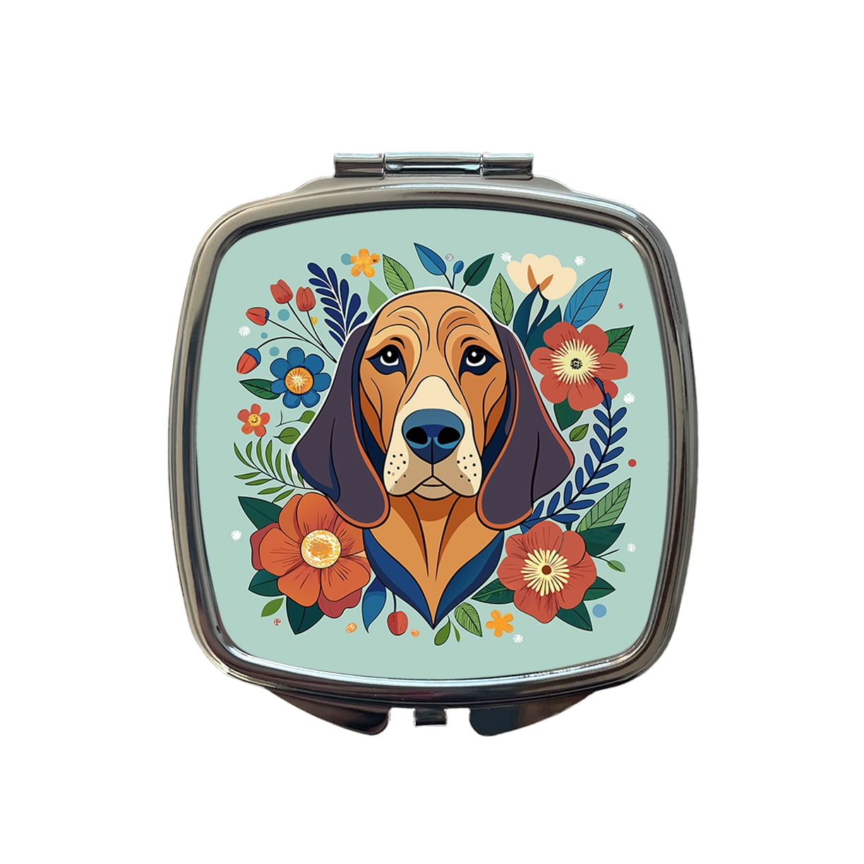 Bloodhound Dog Floral Flowers Travel Makeup Handbag Purse Small Pocket ...