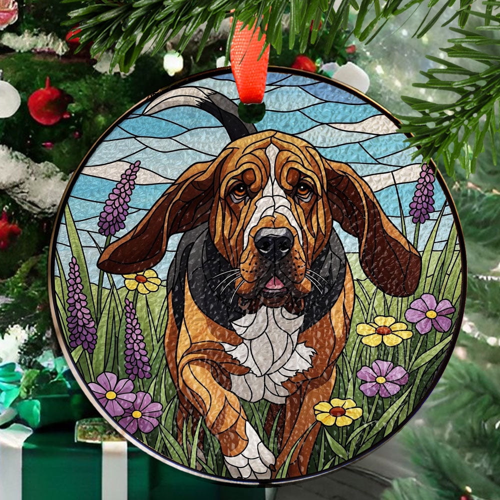 Bloodhound Dog Suncatcher, Faux Ornament Pet Memorial Gift, Hound ...