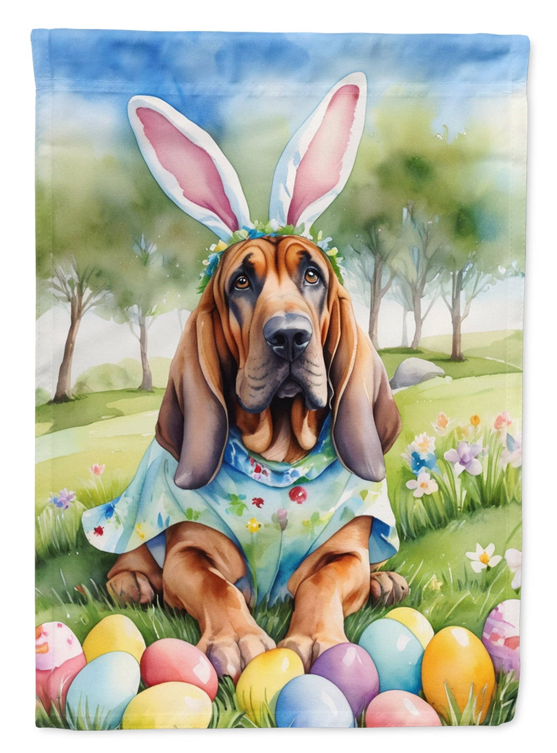 Bloodhound Easter Egg Hunt House Flag 28 in x 40 in - Walmart.com