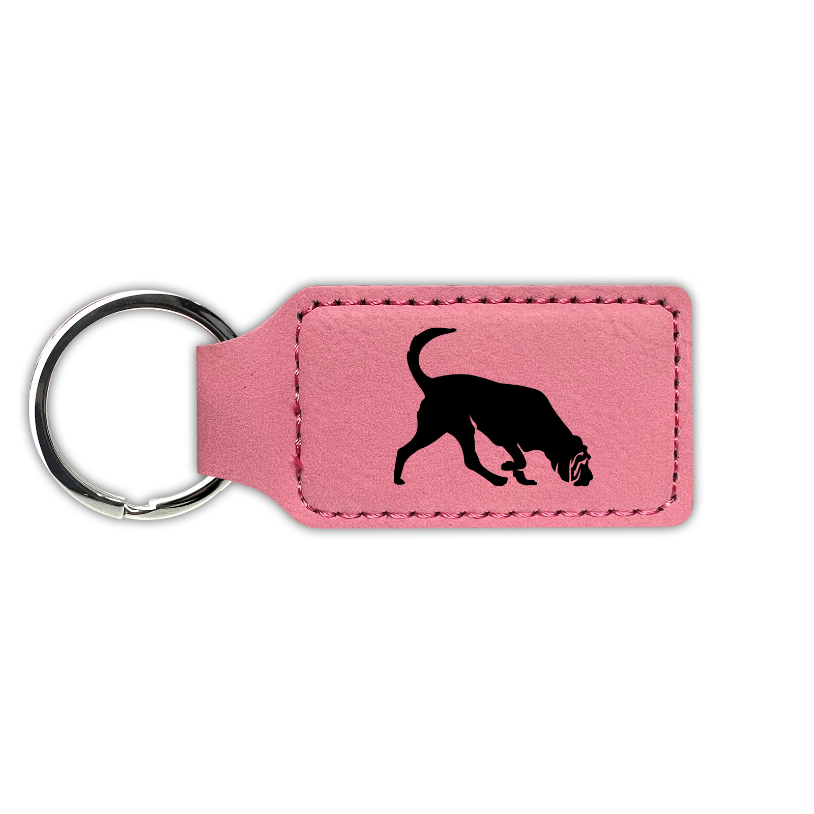 Bloodhound Keychain Leatherette Rectangle - Laser Engraved - Many ...