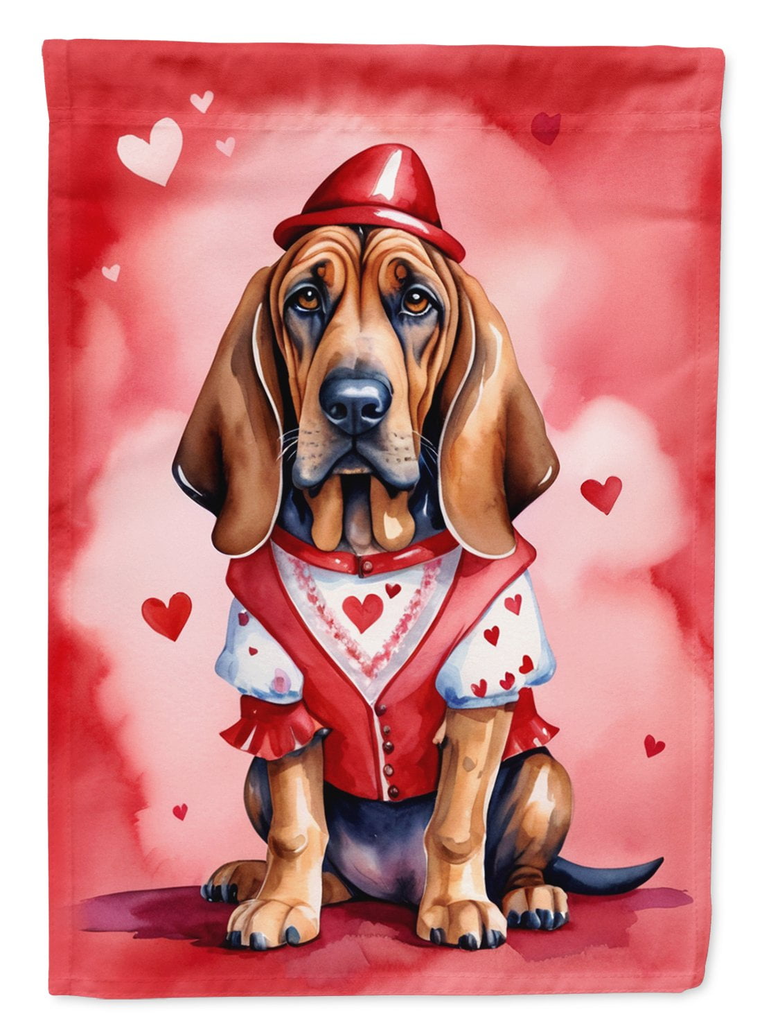 Bloodhound My Valentine House Flag 28 in x 40 in - Walmart.com