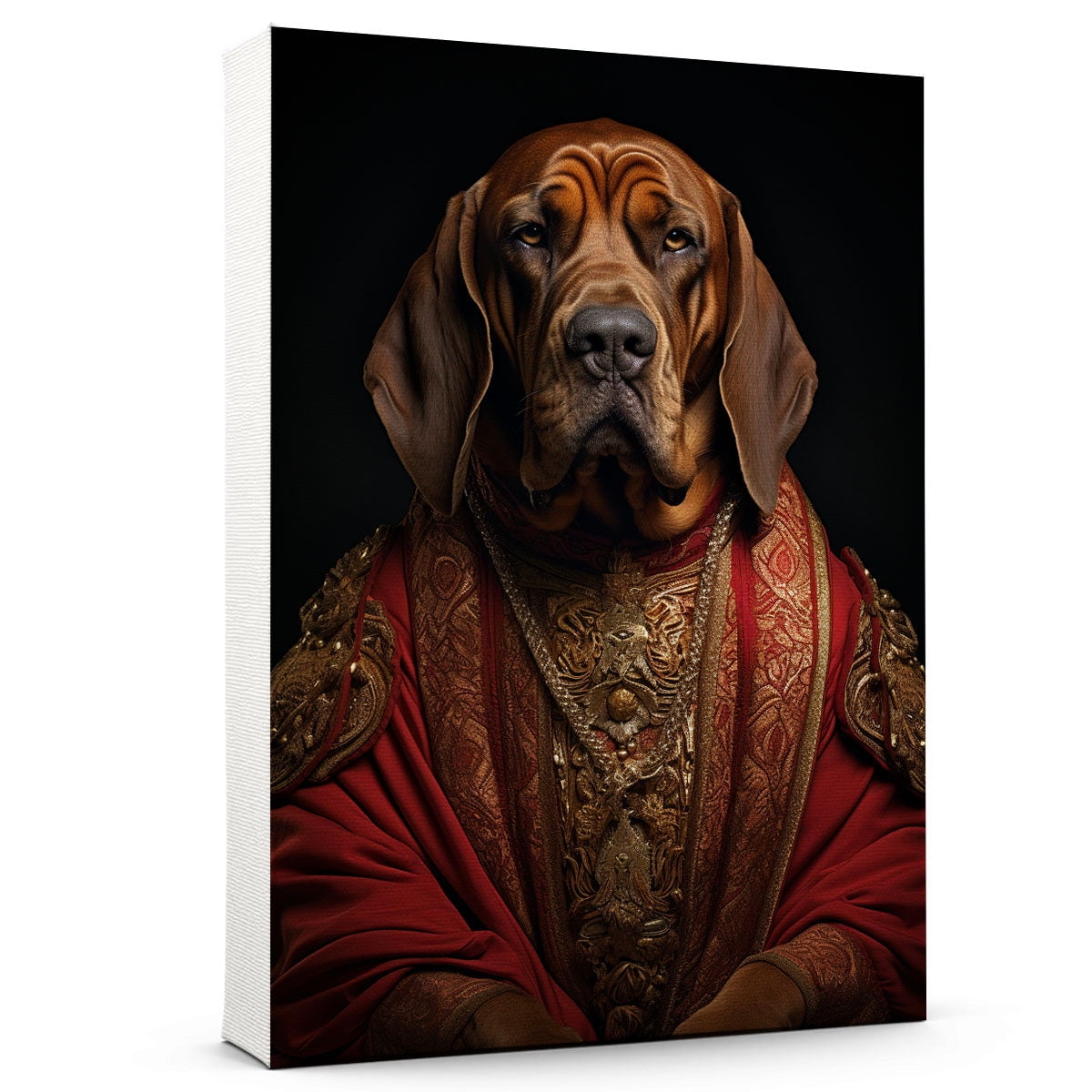 Bloodhound Pet Portrait in a Royal Costume Dog in a Costume Portrait ...