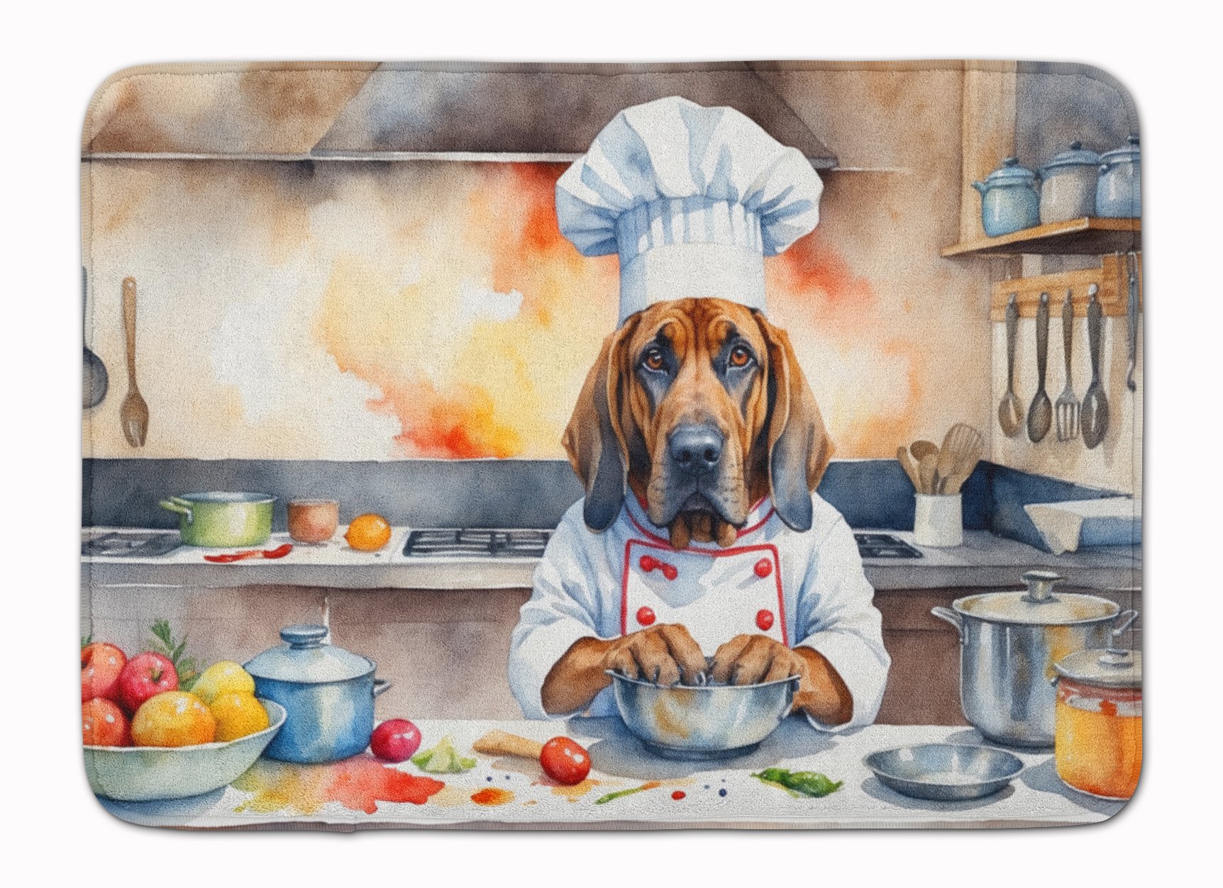 Carolines Treasures Bloodhound Chef Kitchen Mat - 27x19 in - Walmart.com
