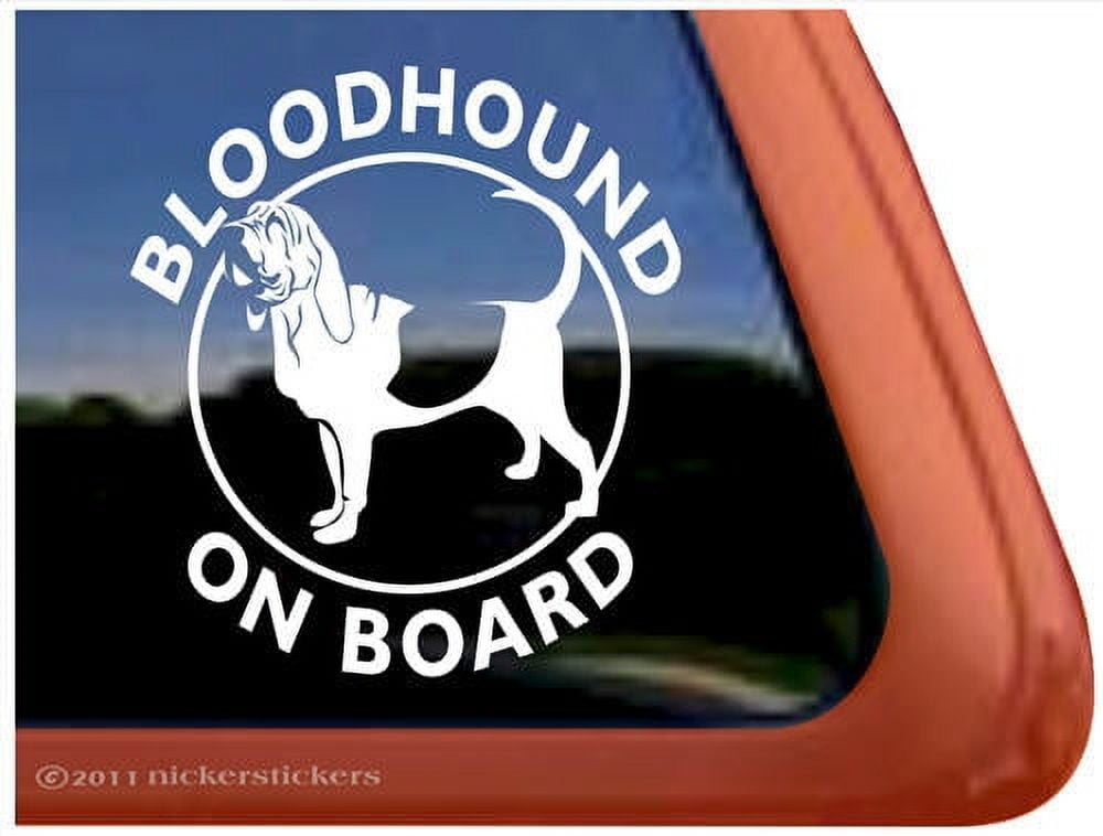 Bloodhound on Board | High Quality Adhesive Vinyl Dog Window Decal ...