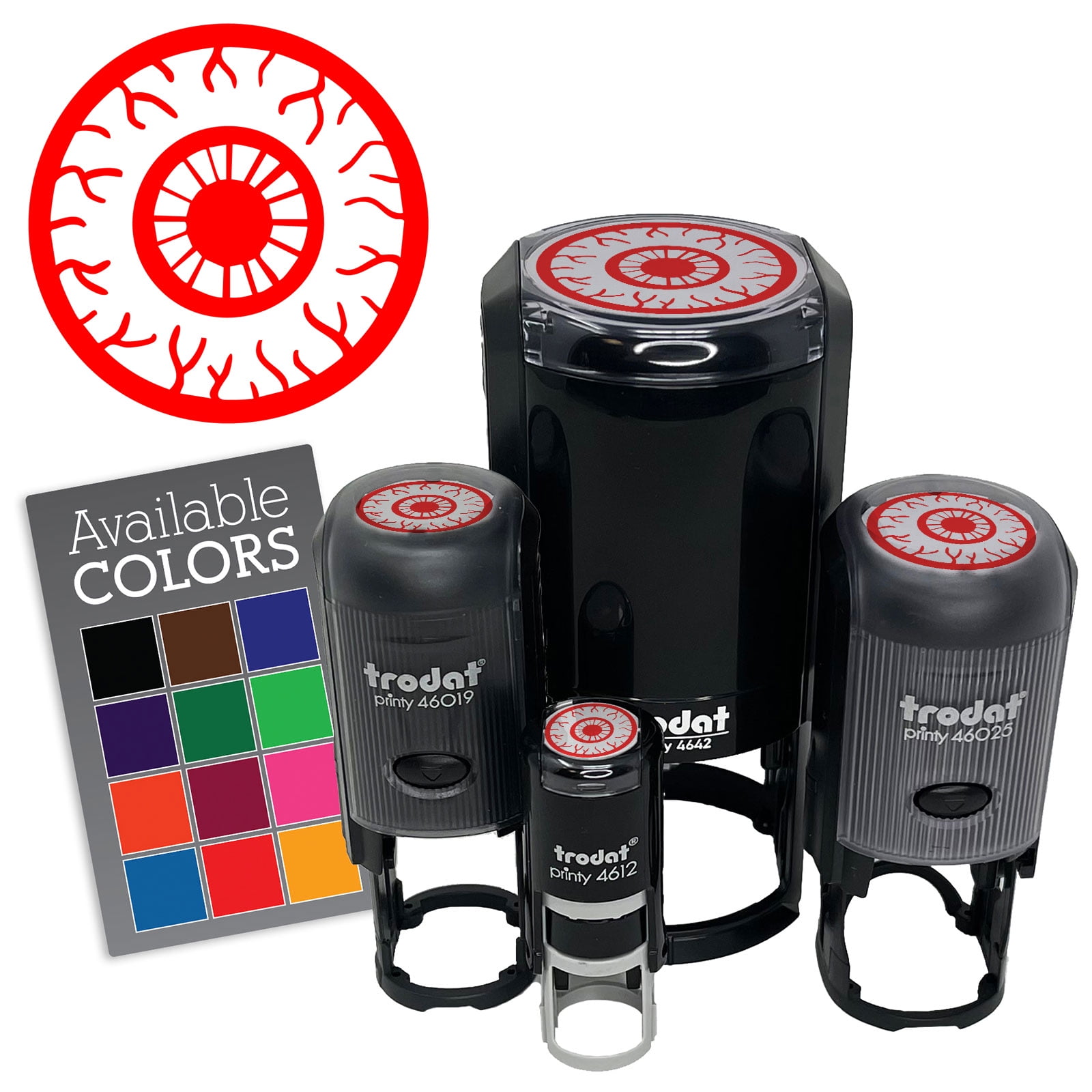 Bloodshot Realistic Veiny Eye Pupil Self-Inking Rubber Stamp for ...