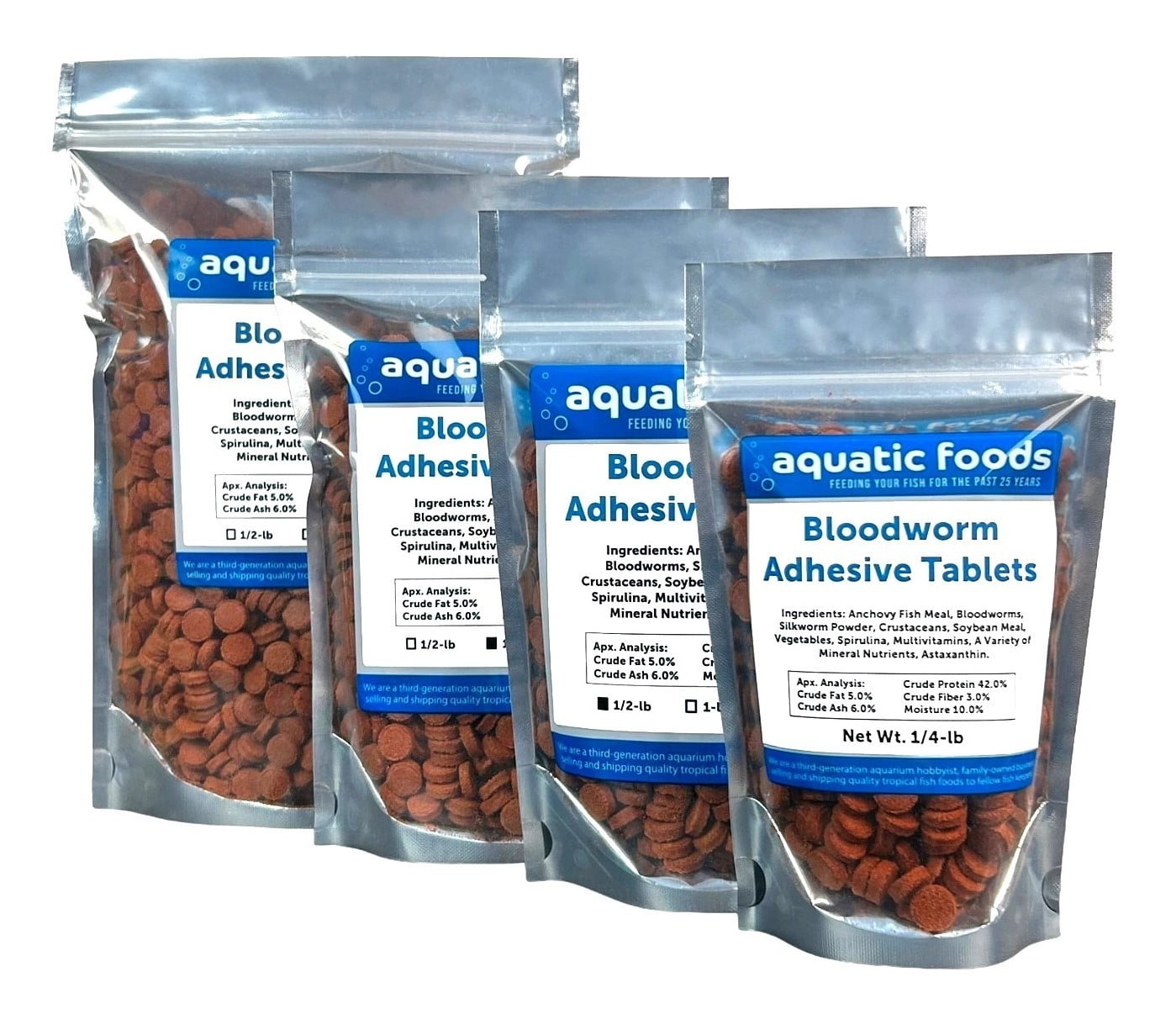 Bloodworm Glass Sticking 42% Protein Tablets for Angels, Tetras ...