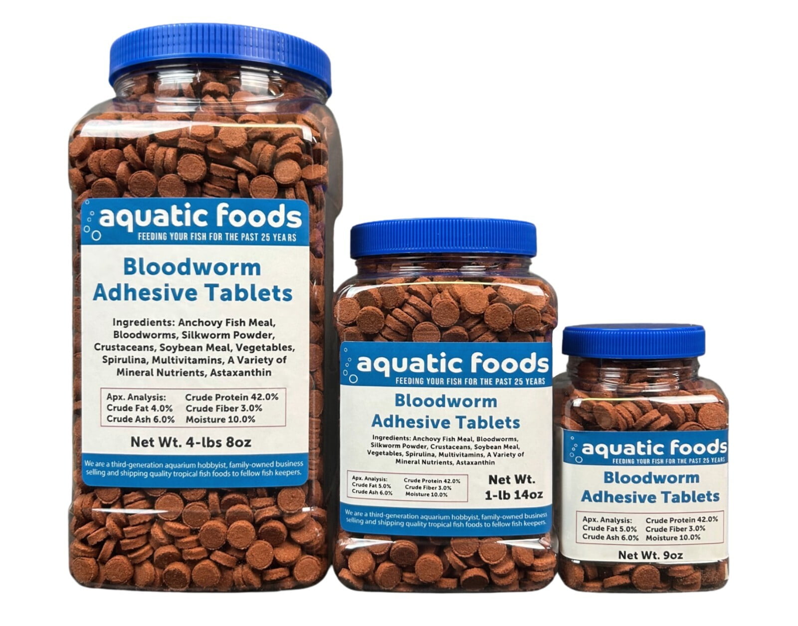 Bloodworm Glass Sticking 42% Protein Tablets for Angels, Tetras ...