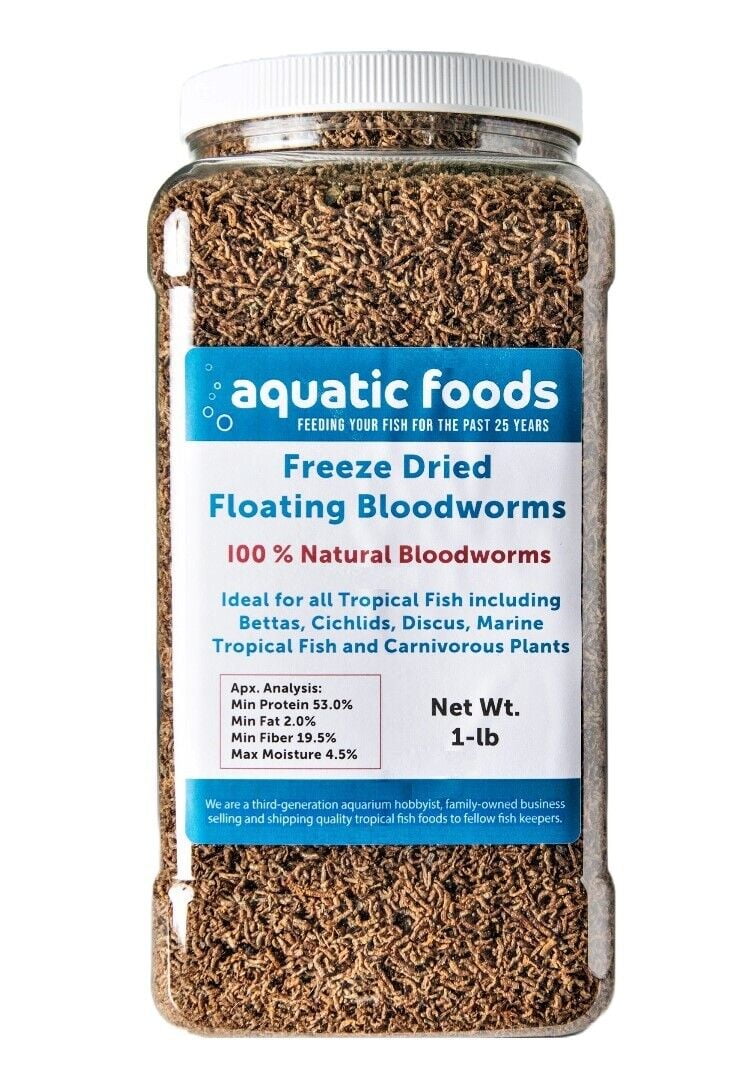 Bloodworms- Freeze Dried Grade "A" Floating Bloodworms for Discus ...