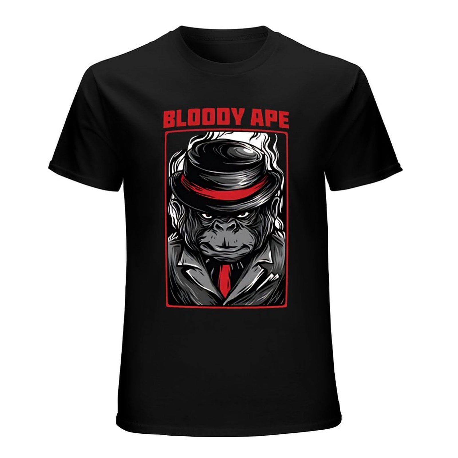 Bloody Ape Red Mafia T-Shirt Men's Bold Ape Design Tee - Walmart.com