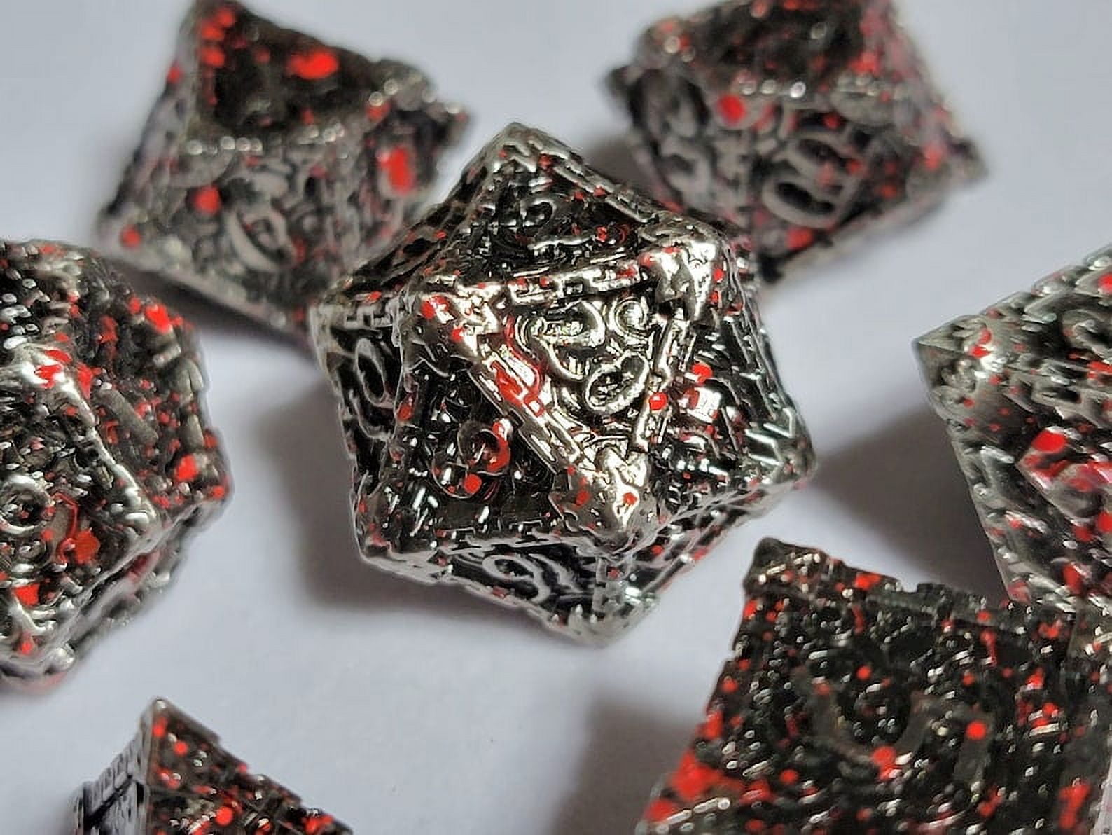 Bloody Assassin Metal Dice Set - Polyhedral RPG DnD Dungeons Dragons ...