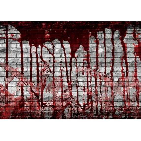 Bloody Backdrop Grey Bricks Background Photography Scary Masquerade ...