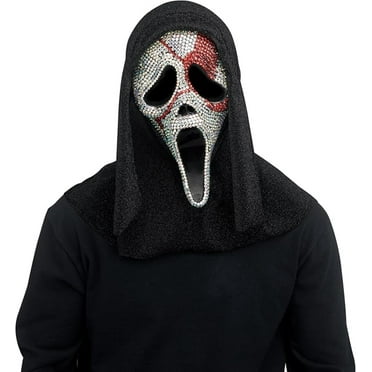 Fun World - Scream Halloween Scary Rhinestone Ghost Face Mask with ...